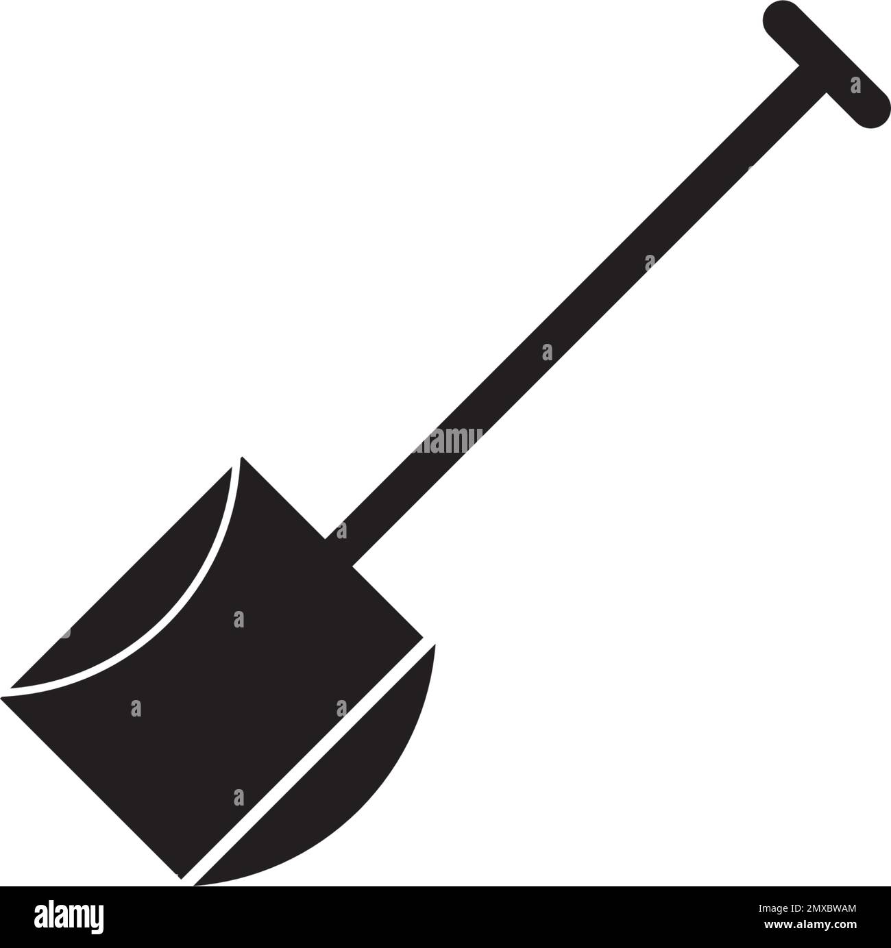 Vector snow shovel Black and White Stock Photos & Images - Alamy