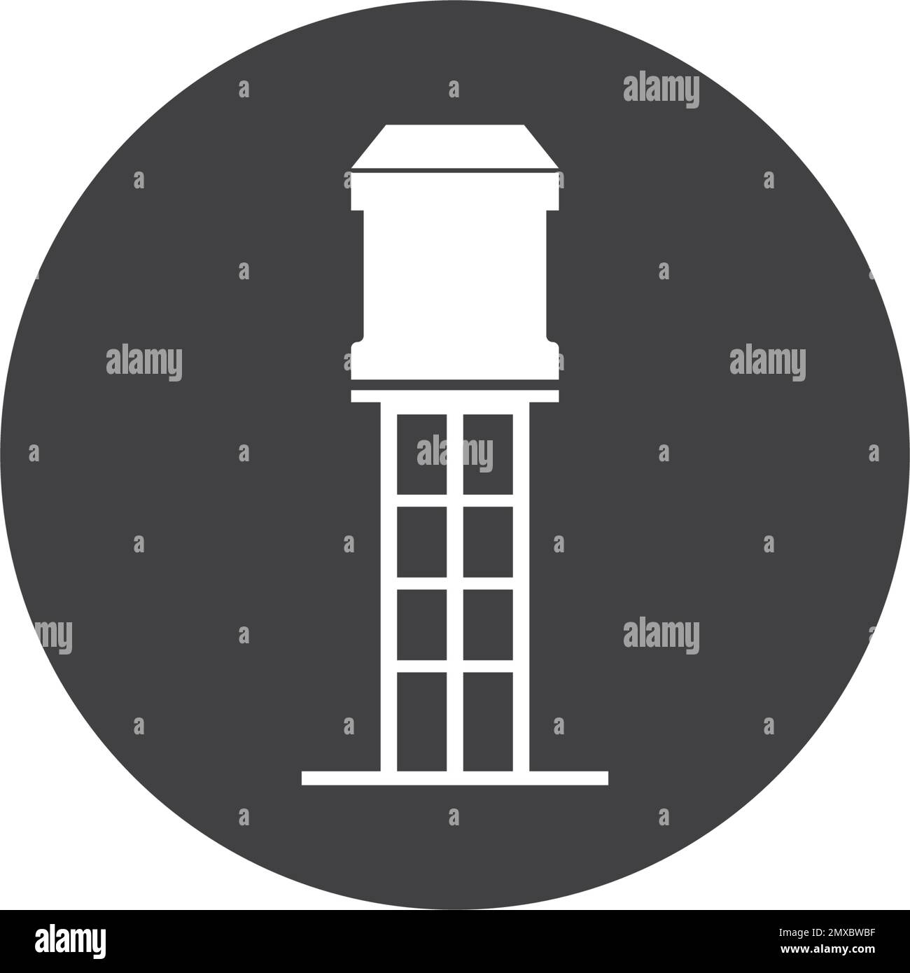 Water tower vector icon illustration logo design Stock Vector Image ...