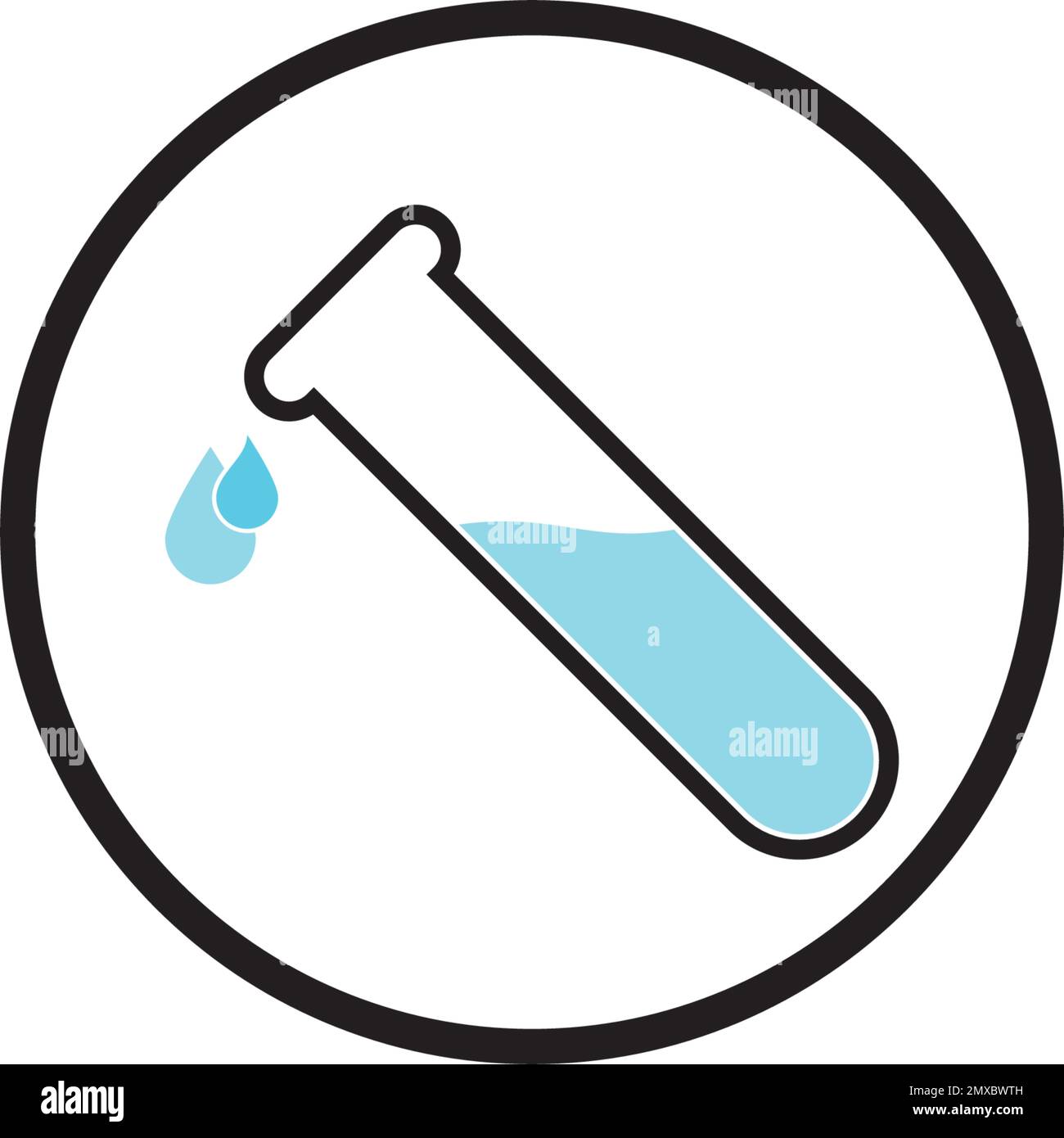 Test tube with drop. medical and chemical icon. Vector illustration ...