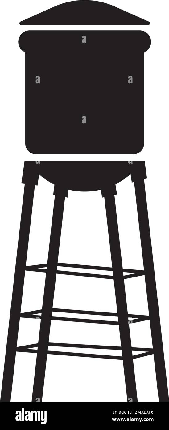 Water tower vector icon illustration logo design Stock Vector Image ...