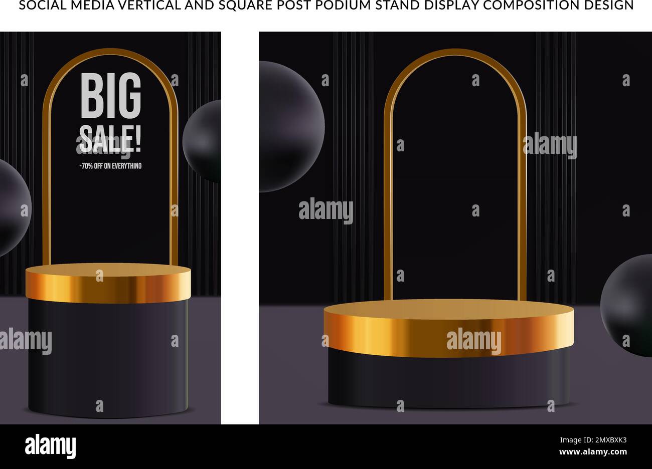 Podium stand display product dais luxury presentation for social media ...