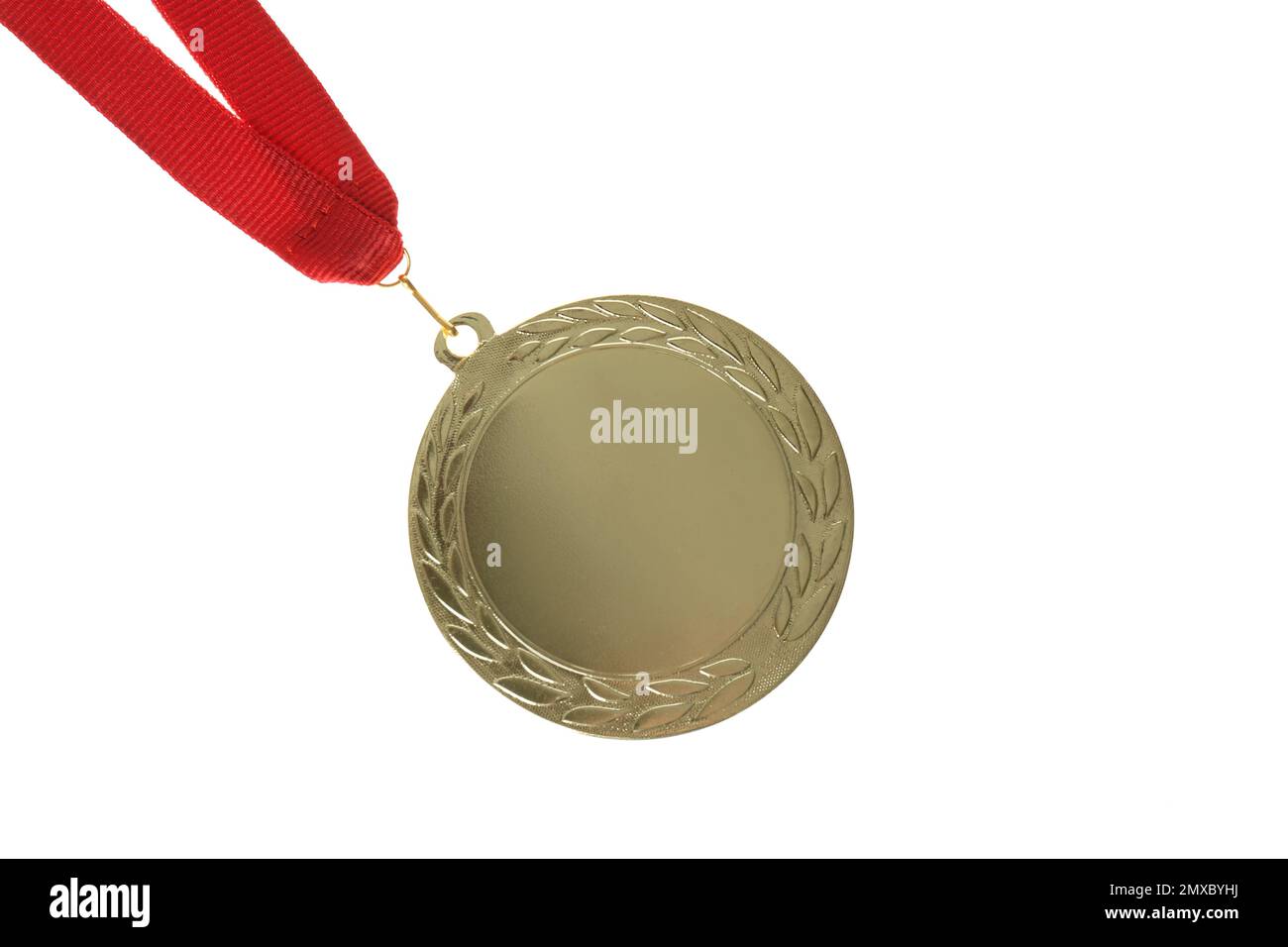 Gold medal isolated on white. Space for design Stock Photo - Alamy