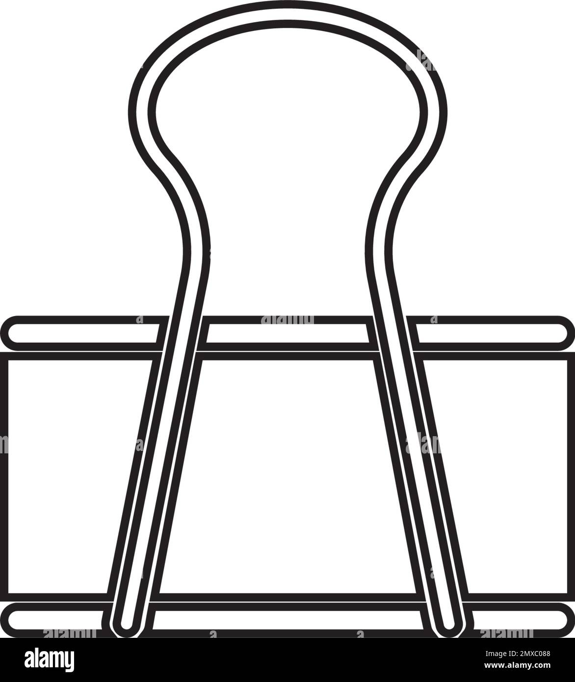 Paper clip icon vector illustration logo design Stock Vector Image ...