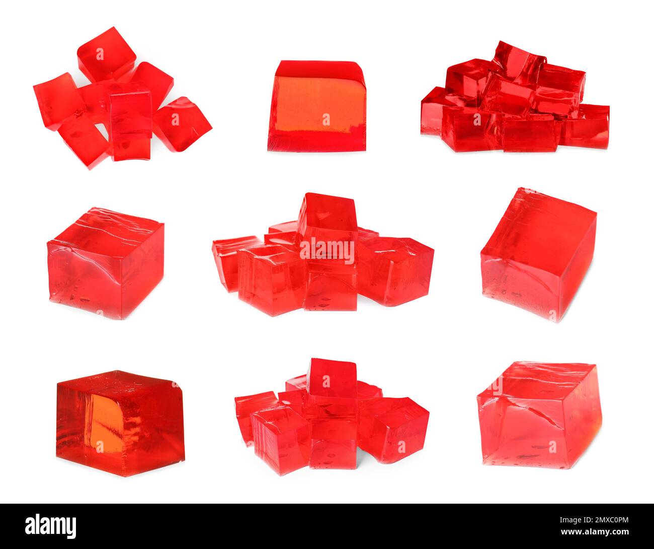 Red jelly cubes hi-res stock photography and images - Alamy