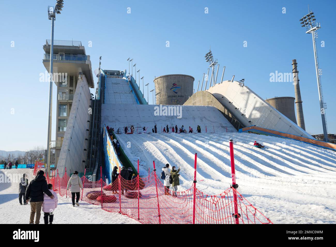 Beijing, China. 31st Jan, 2023. People enjoy creative ice-and-snow ...