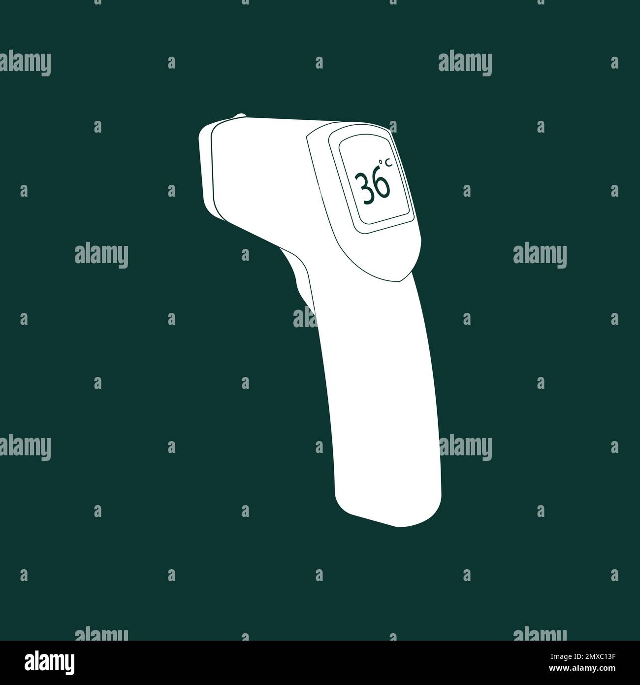 Thermometer Gun Icon vector design illustration symbol and background ...