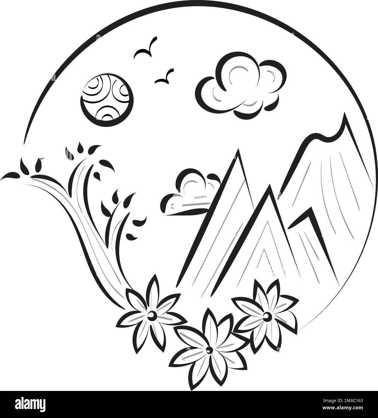 Black And White Easy Paintings Of Nature