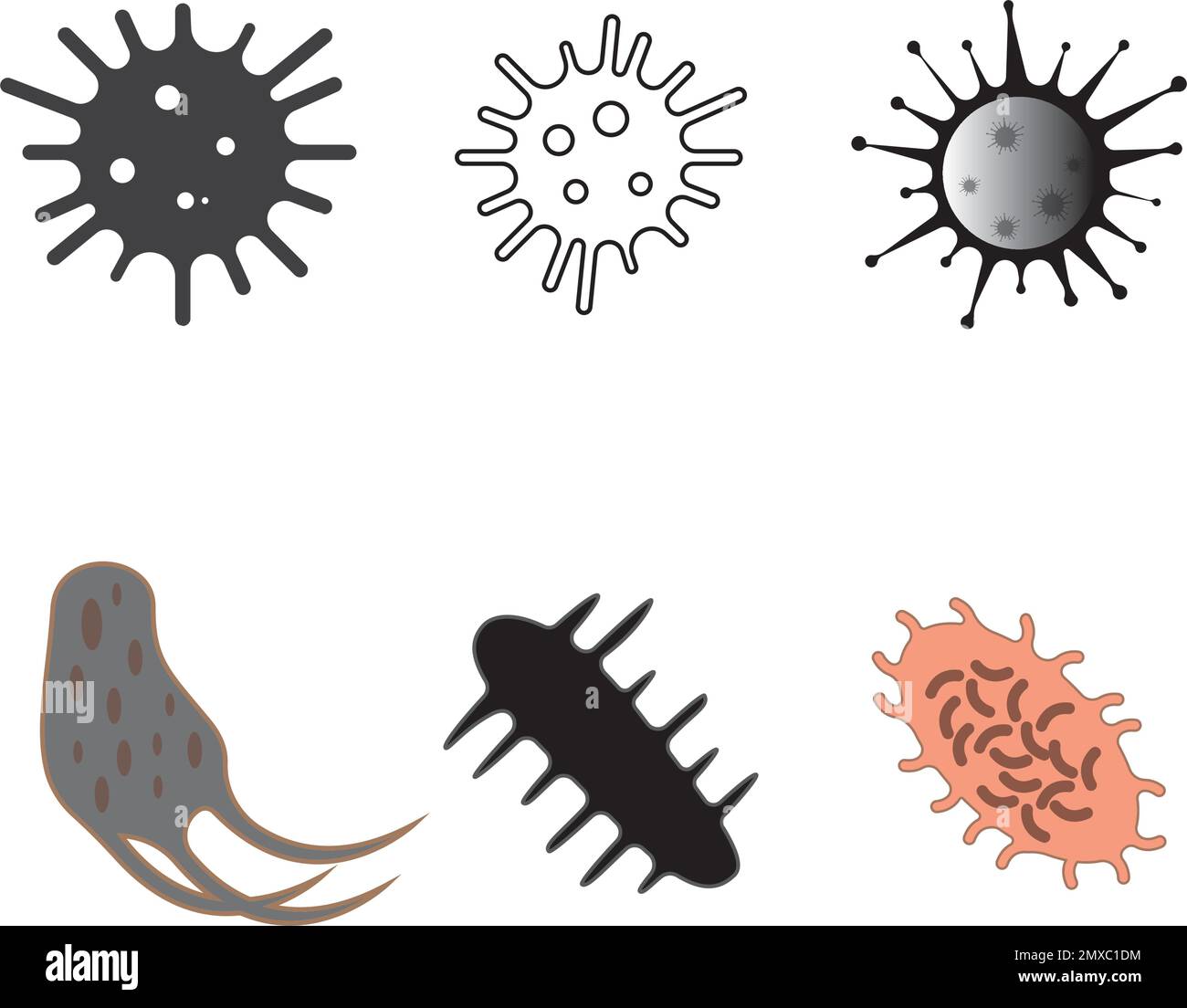 Bacteria, microbes, virus icon vector a symbol template Stock Vector ...
