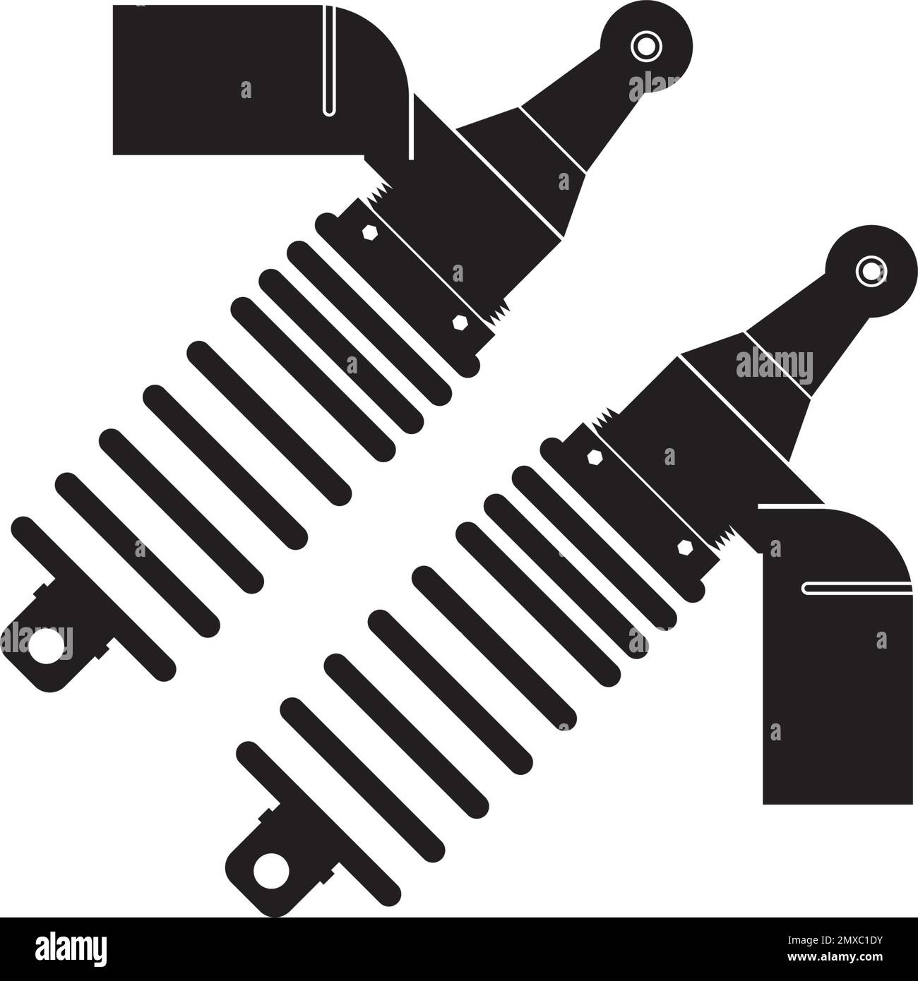 Shock absorber icon vector isolated,illustration logo design Stock ...
