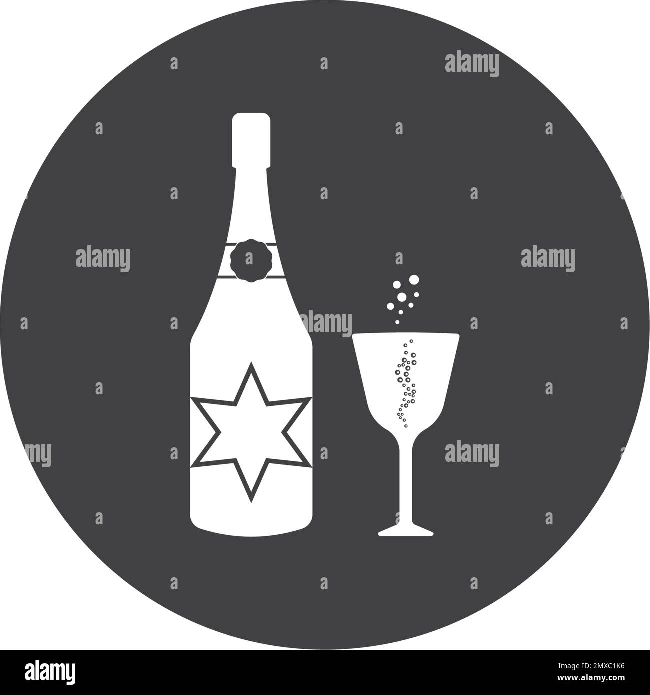 Champagne icon vector illustration logo design,background Stock Vector ...