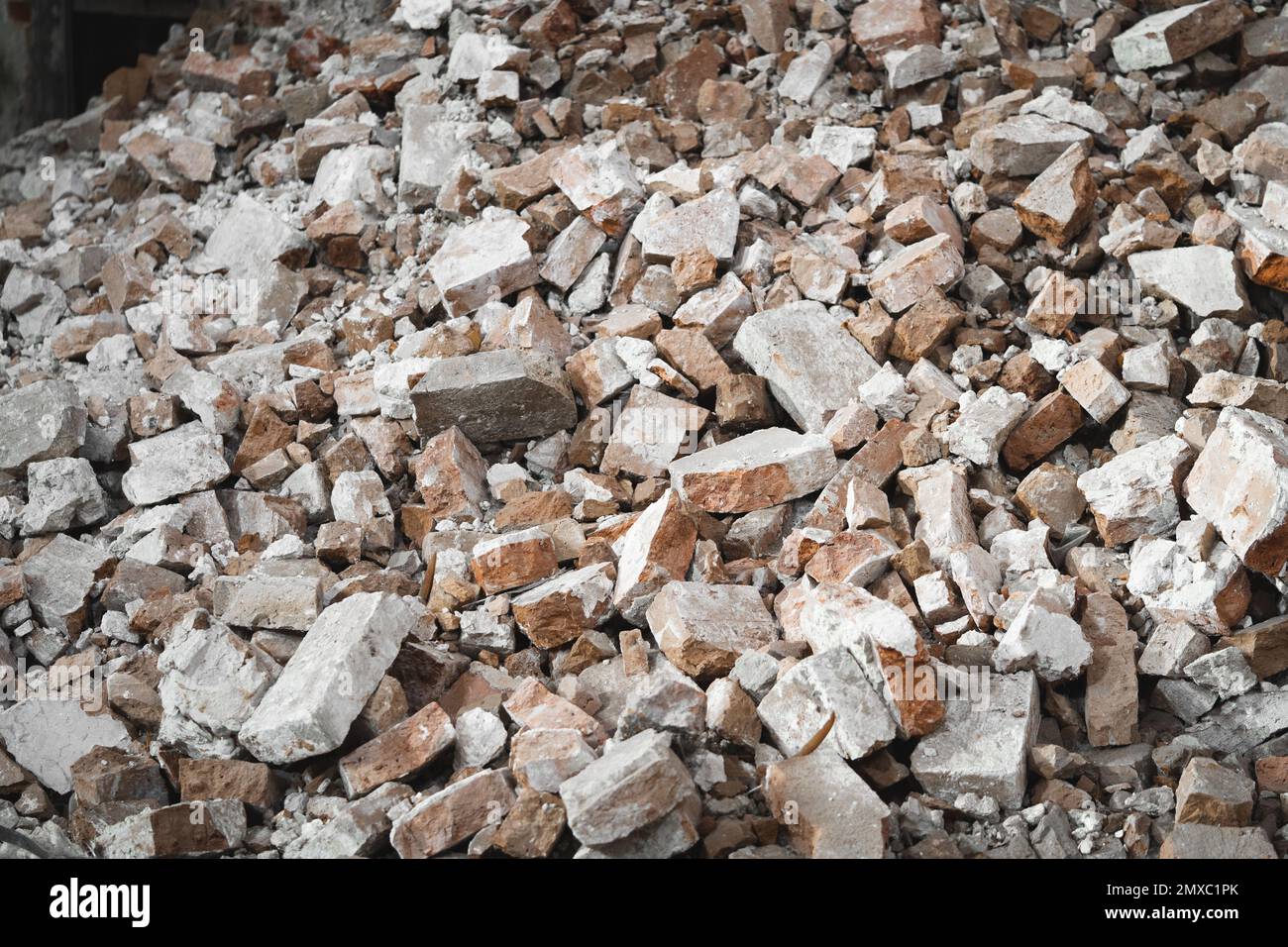 old broken red brick, destroyed wall of the building Stock Photo - Alamy
