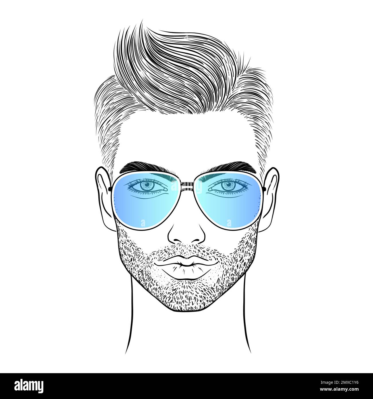 Guy stubble Stock Vector Images - Alamy