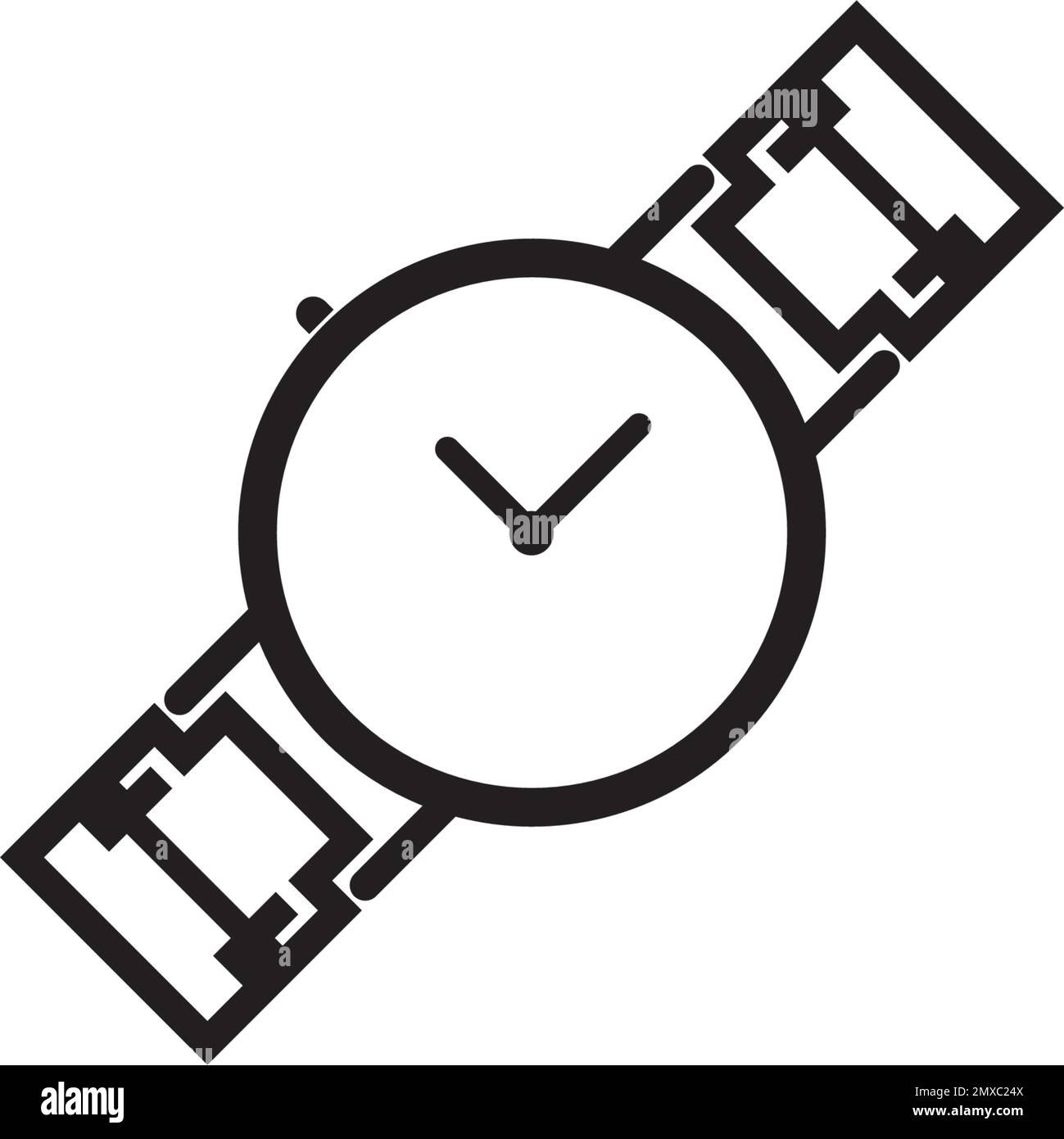 Wristwatch icon vector illustration logo design and background Stock ...