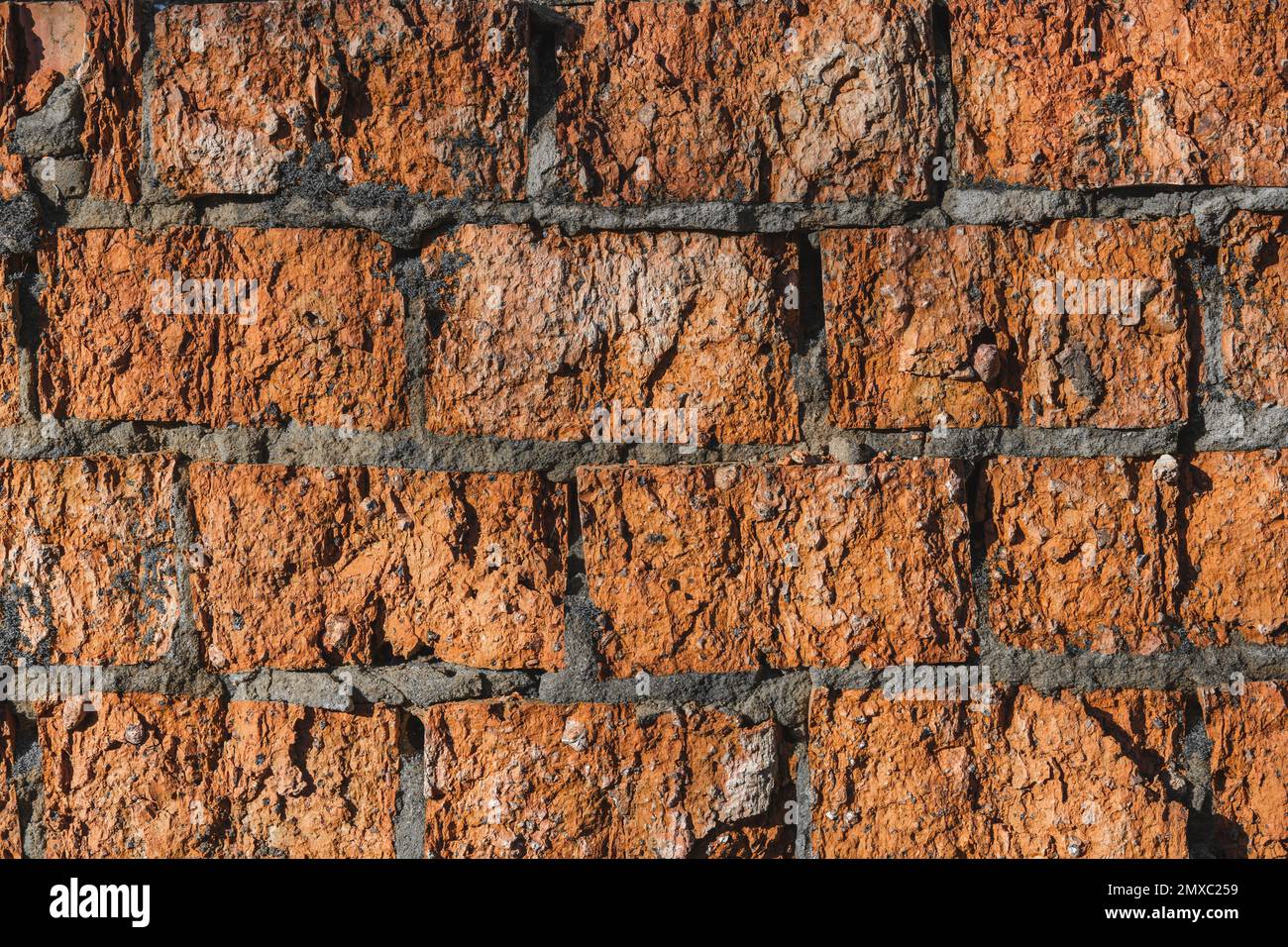 texture of old cracked and destroyed red brick wall Stock Photo - Alamy