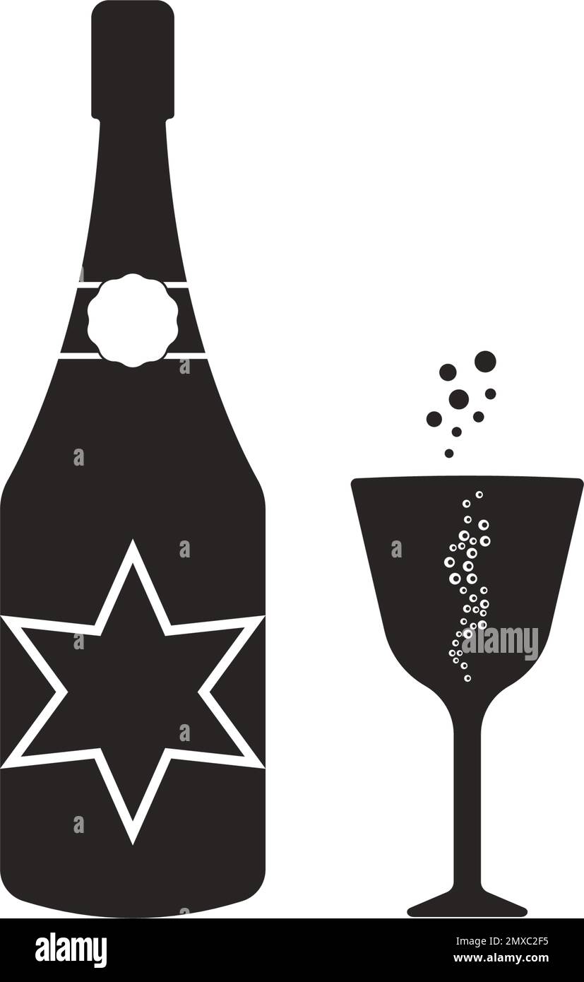Champagne icon vector illustration logo design Stock Vector Image & Art ...