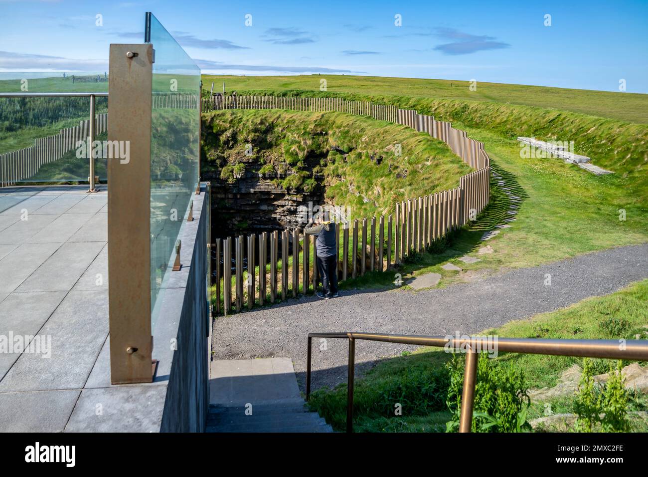 The blowhole at Downpatrick Head In County Mayo - Ireland Stock Photo ...