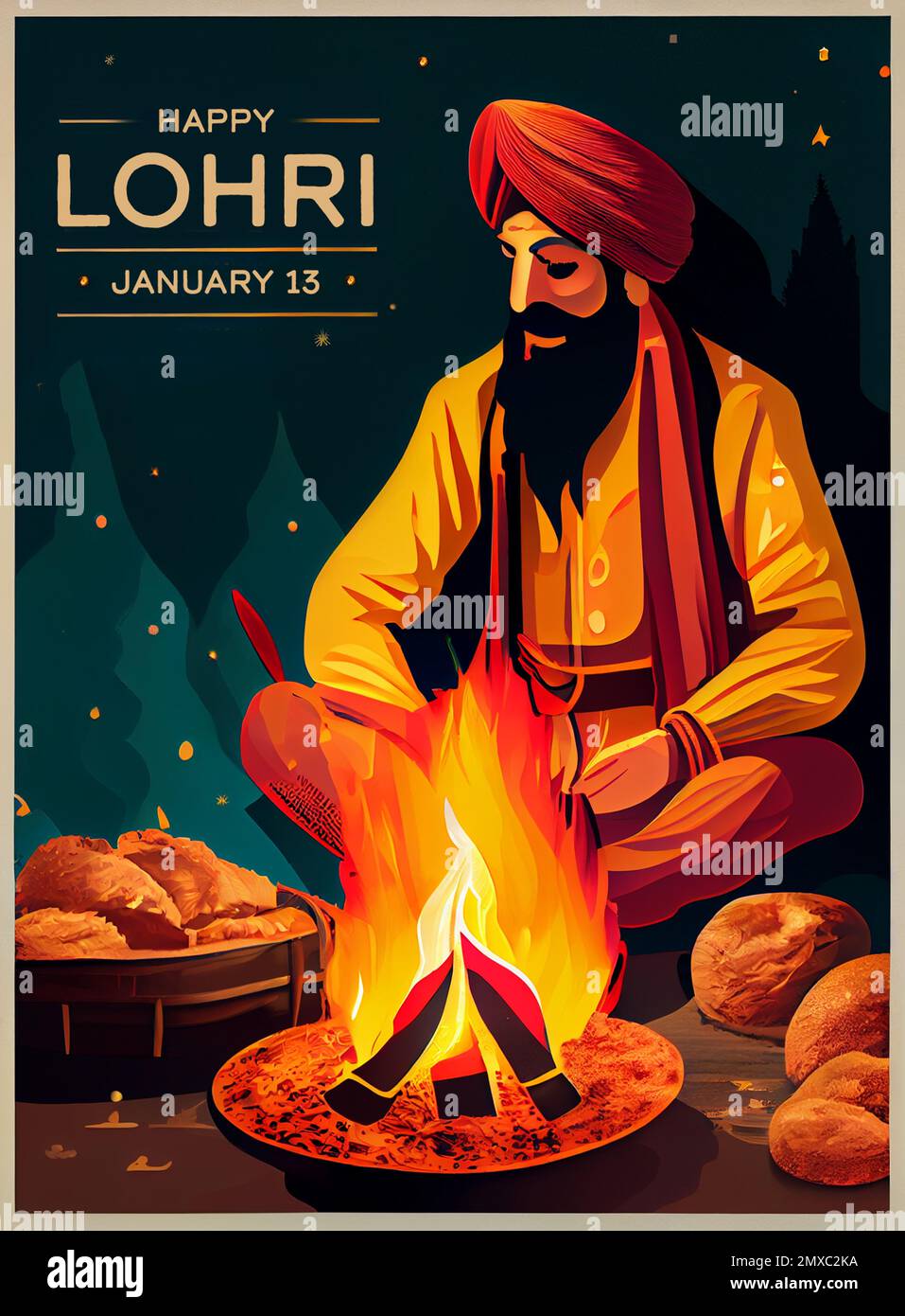 Lohri january festival hi-res stock photography and images - Alamy