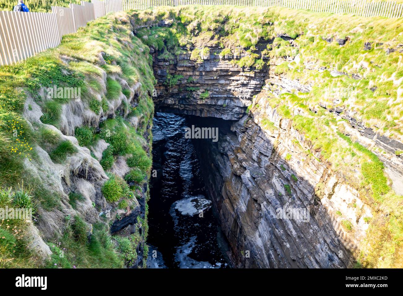 The blowhole at Downpatrick Head In County Mayo - Ireland Stock Photo ...