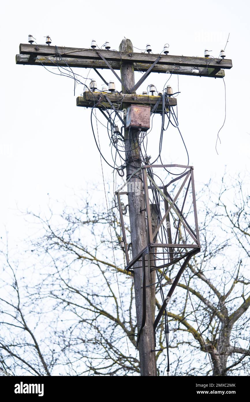 Electric pole damage hi-res stock photography and images - Alamy