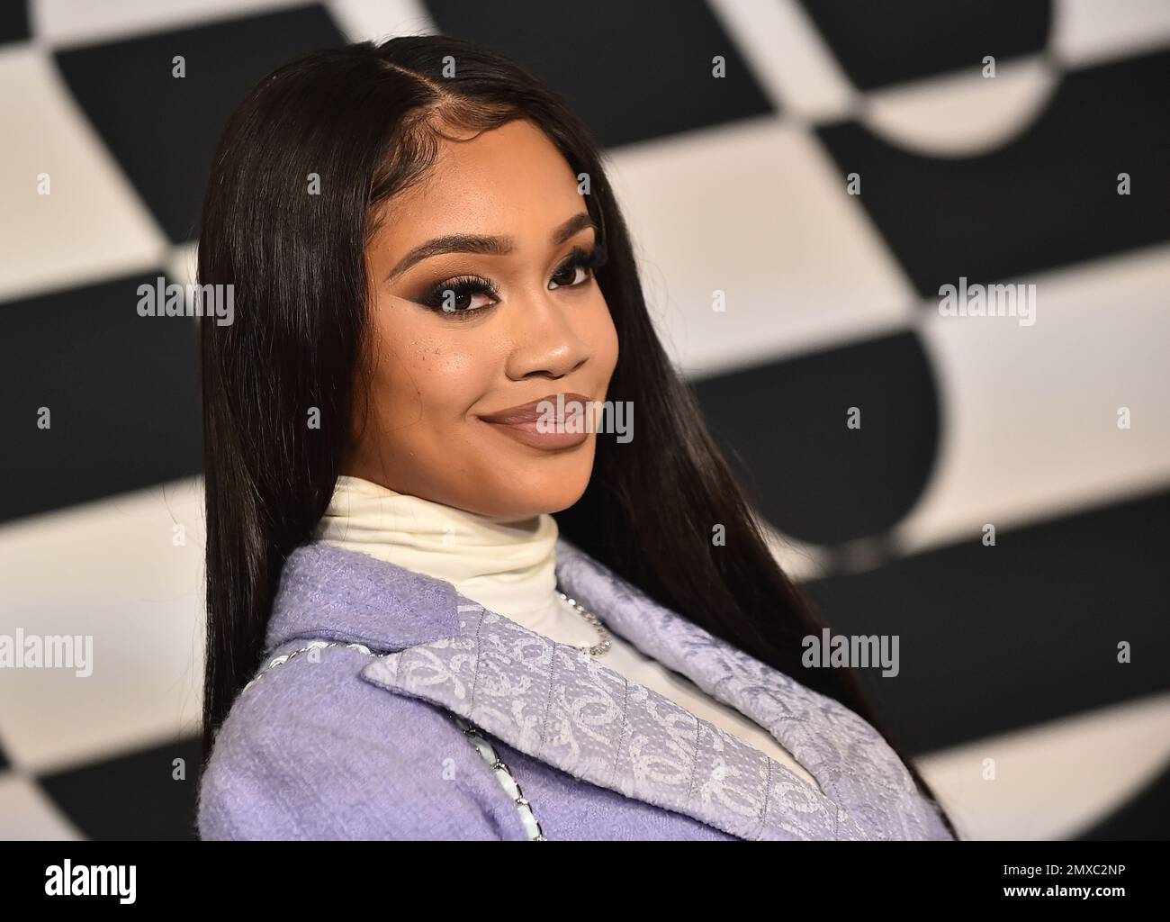 Saweetie arriving to the Warner Music Group Pre Grammy Party at ...