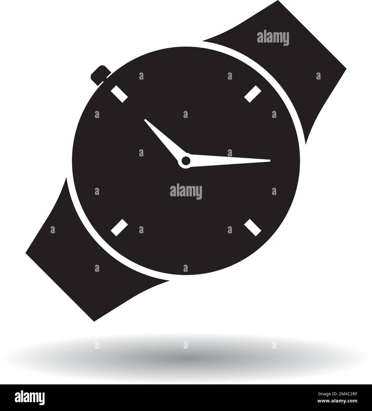 Wristwatch icon vector illustration logo design and background Stock ...