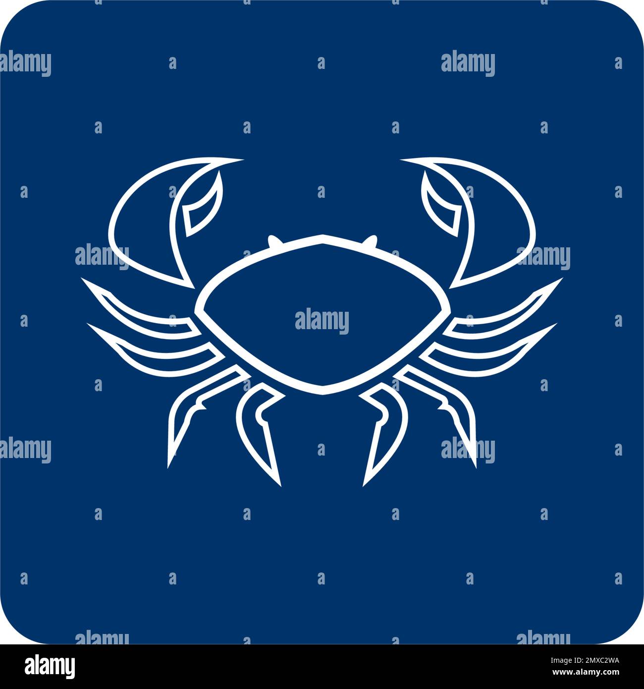 Crab icon vector illustration sign,logo design Stock Vector Image & Art ...