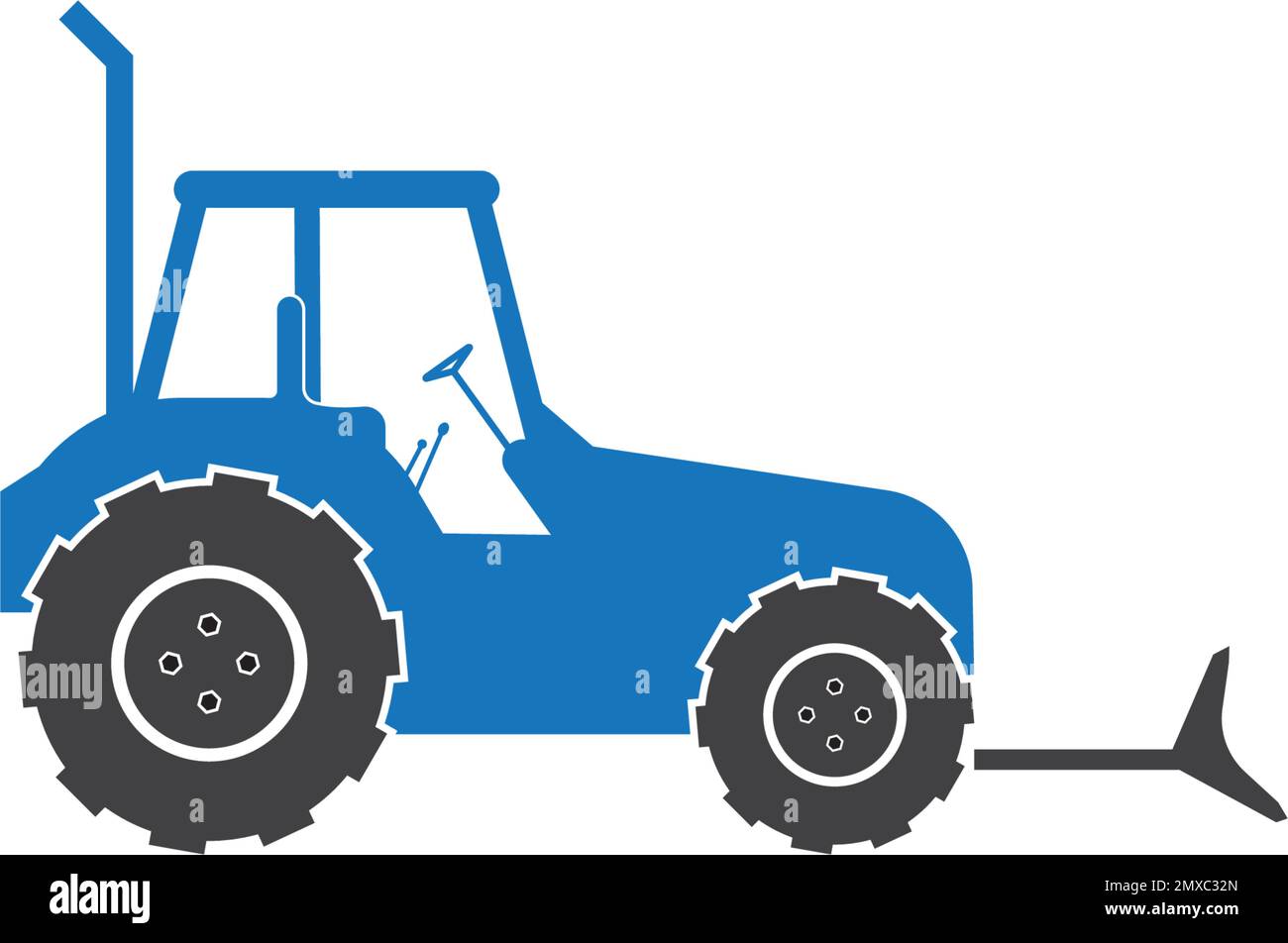 Flat tractor vector logo hi-res stock photography and images - Alamy