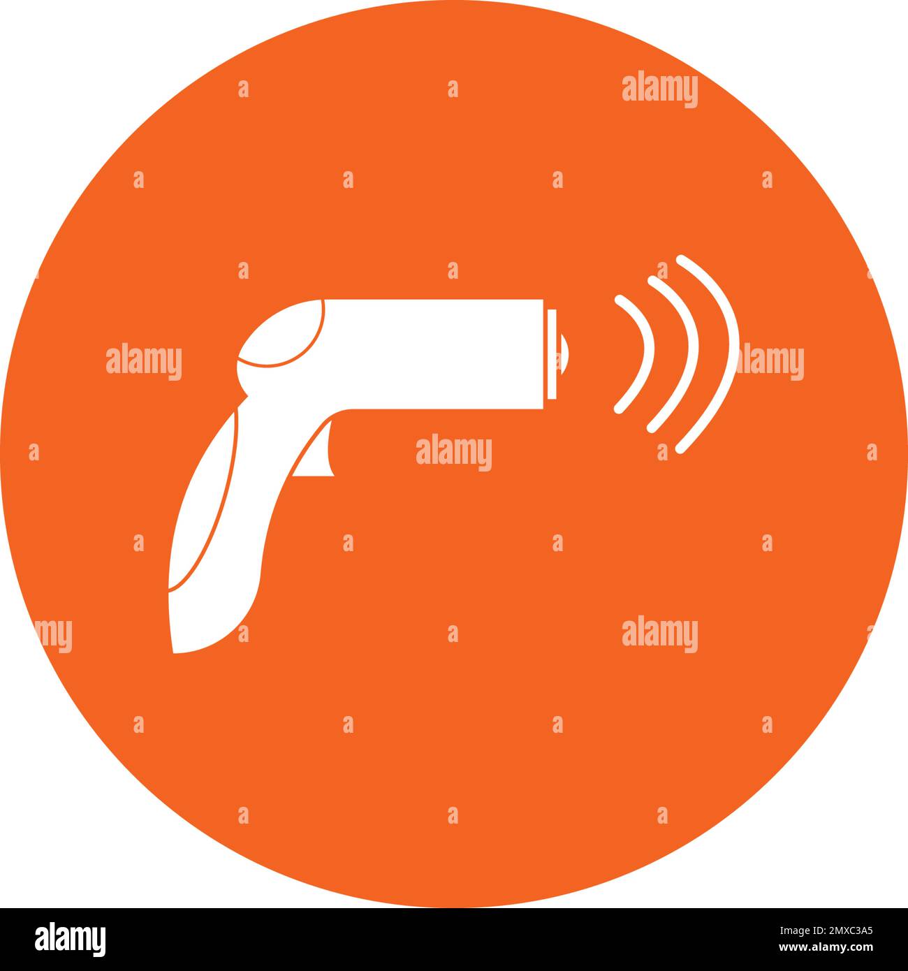Thermometer Gun Icon vector design illustration symbol and background ...