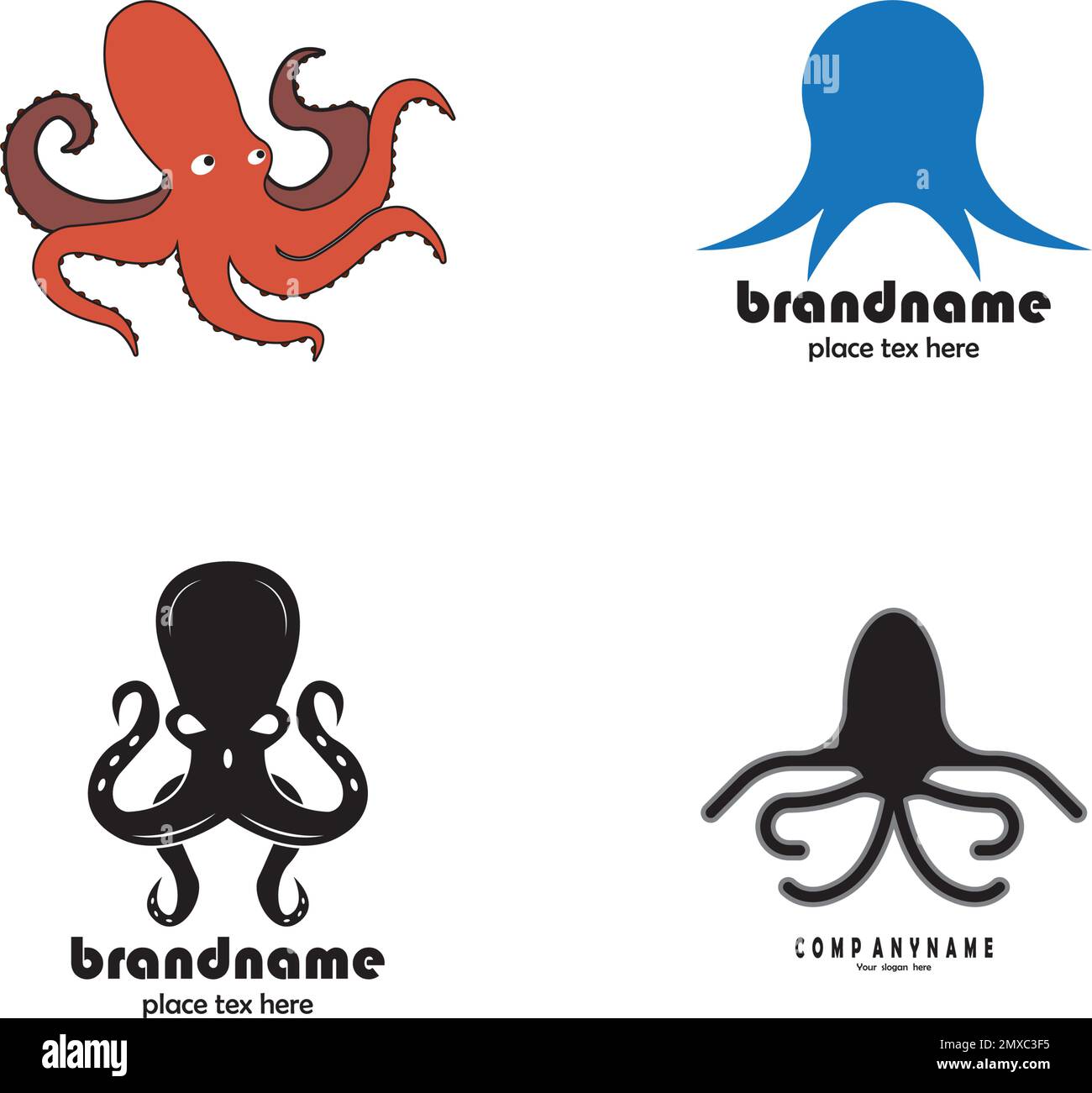 Octopus Logo design vector template. Symbol concept icon Stock Vector ...