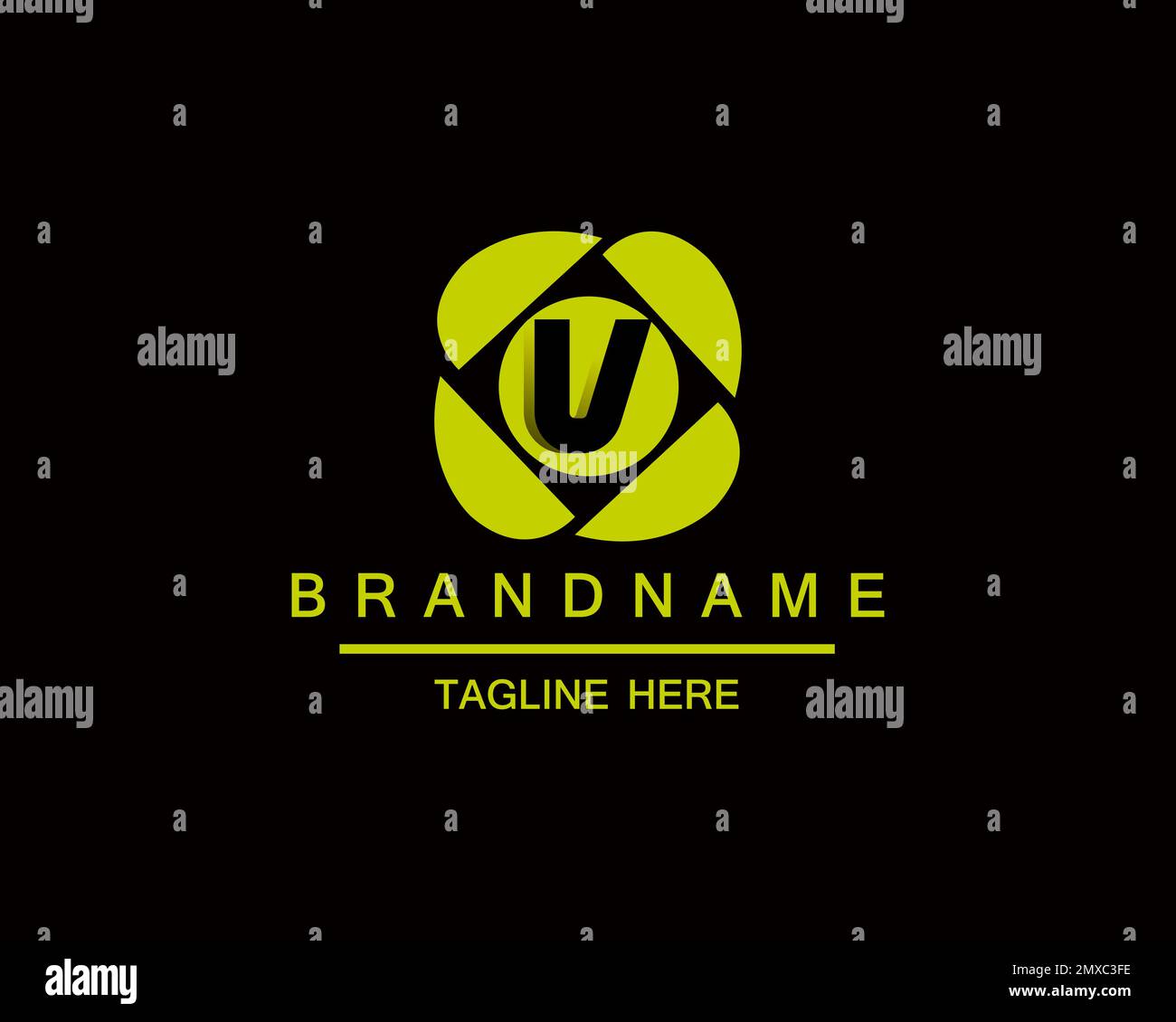 Camera lens logo with initial V design inspiration template Stock ...