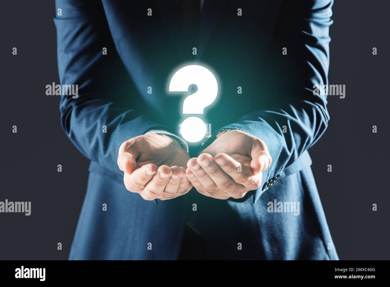 Hands holding sign question mark hi-res stock photography and images ...