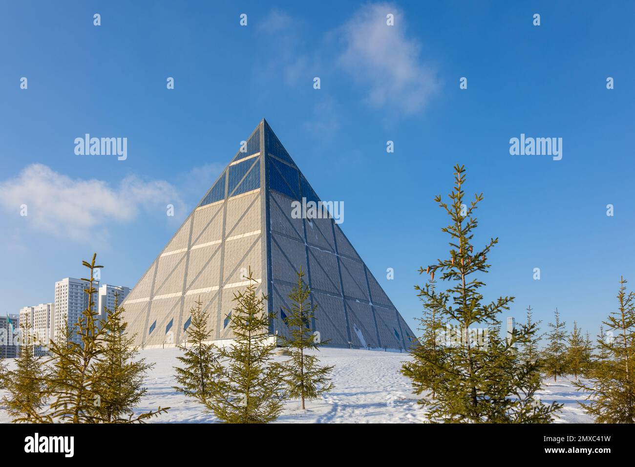 Palace of Peace and Accord. Modern architectural urbanistic city Astana ...