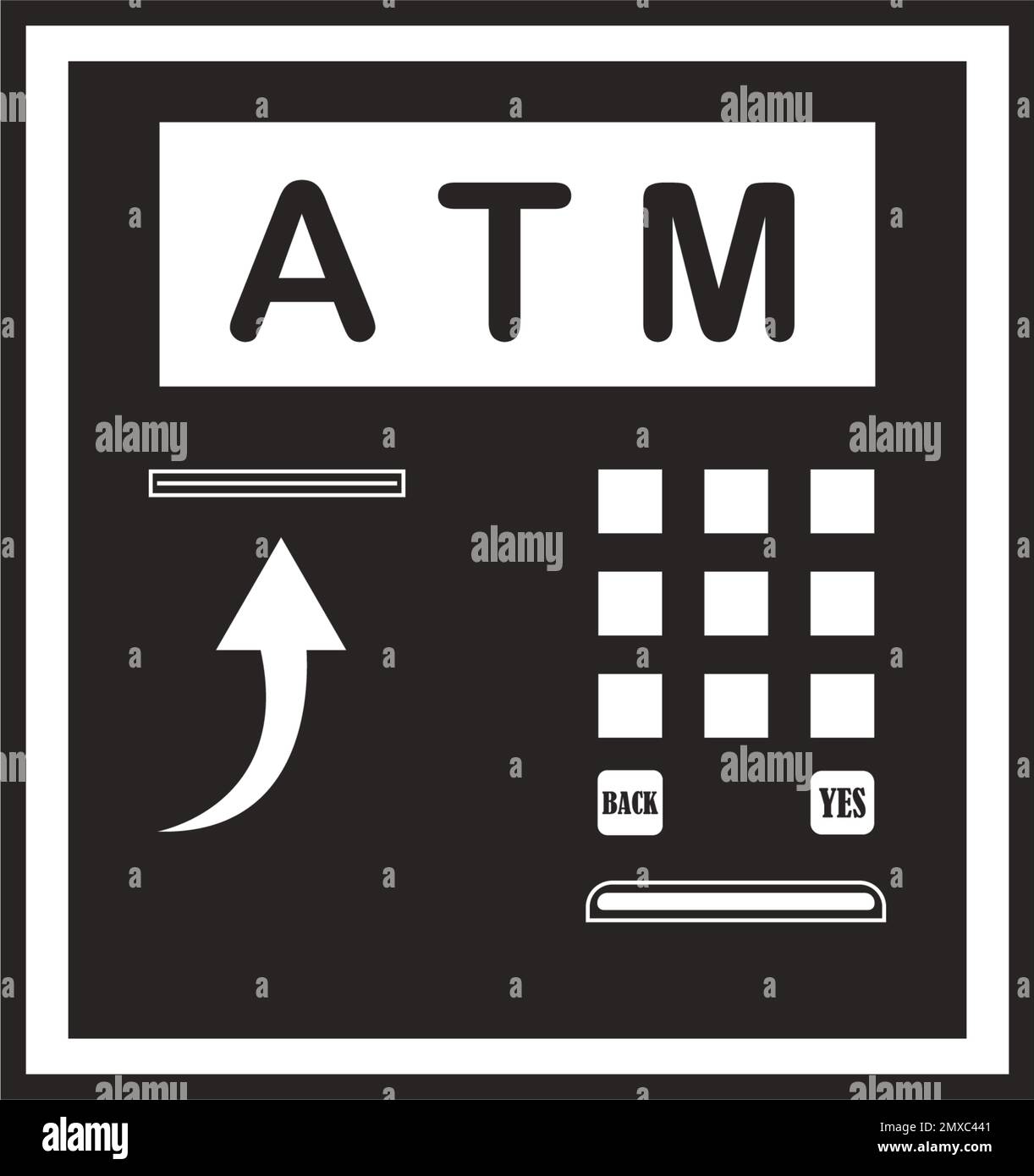 ATM icon vector logo design illustraton background Stock Vector Image & Art - Alamy