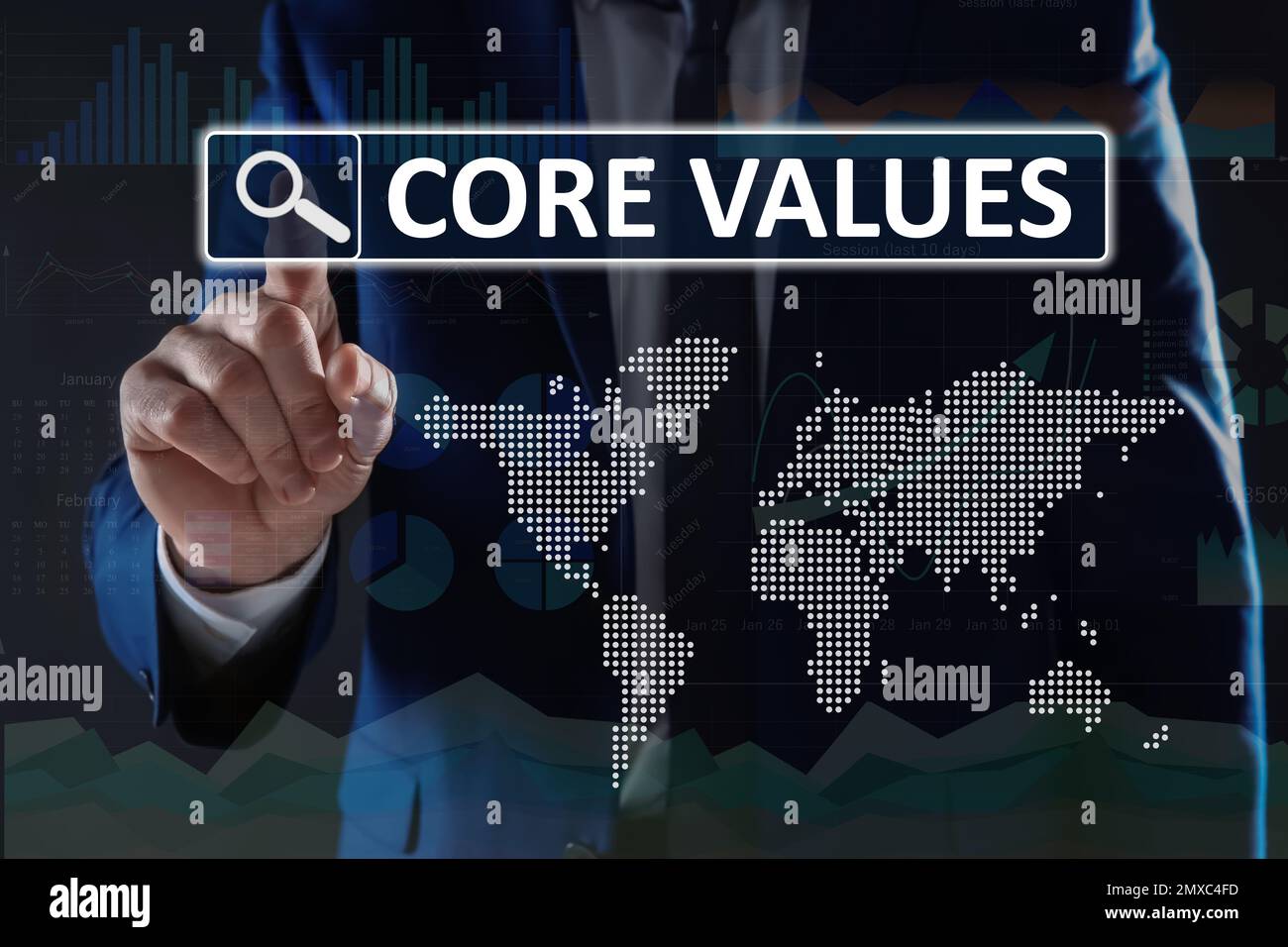 Core values concept. Businessman using virtual screen Stock Photo - Alamy Core values concept. Businessman using virtual screen Stock Photo - Alamy