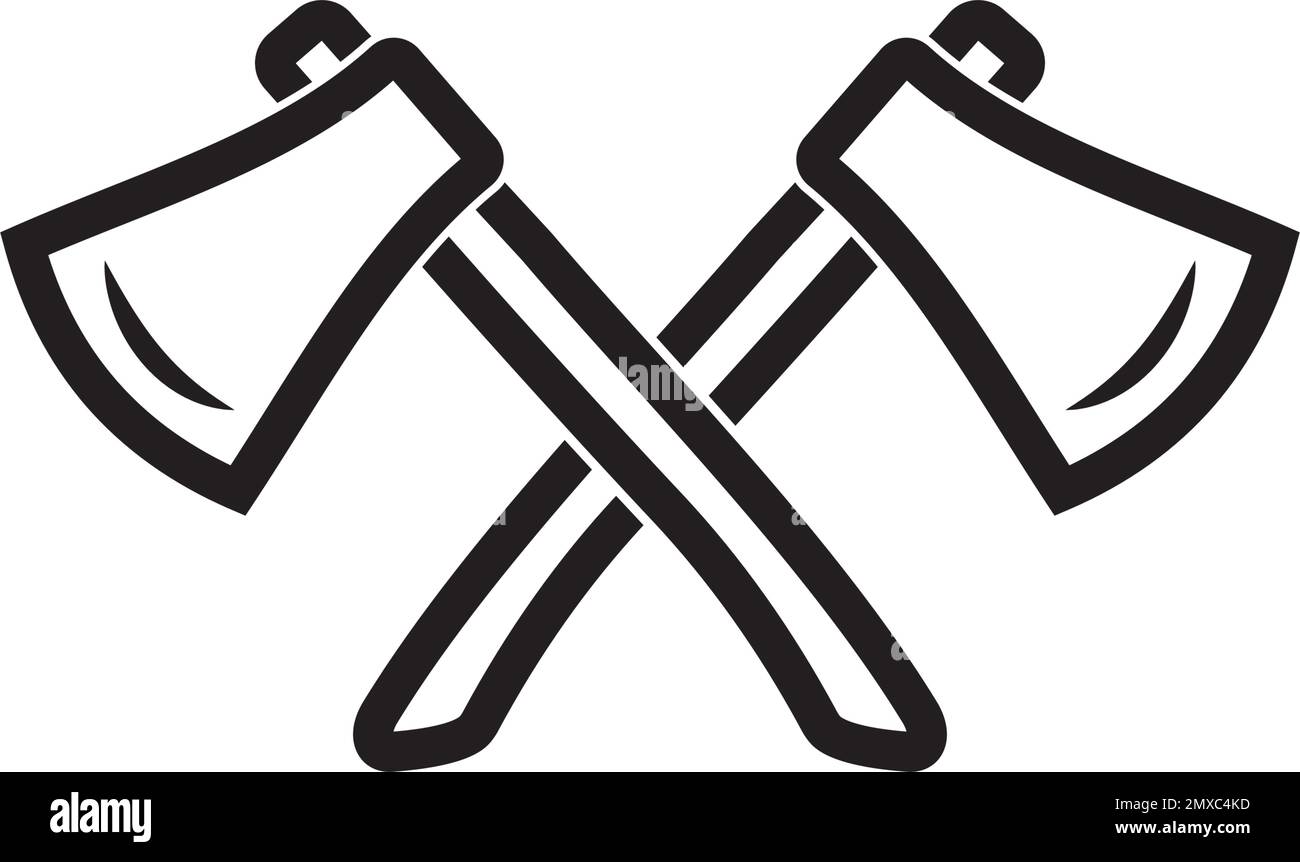 Axe icon vector design illustration logo template and background Stock ...