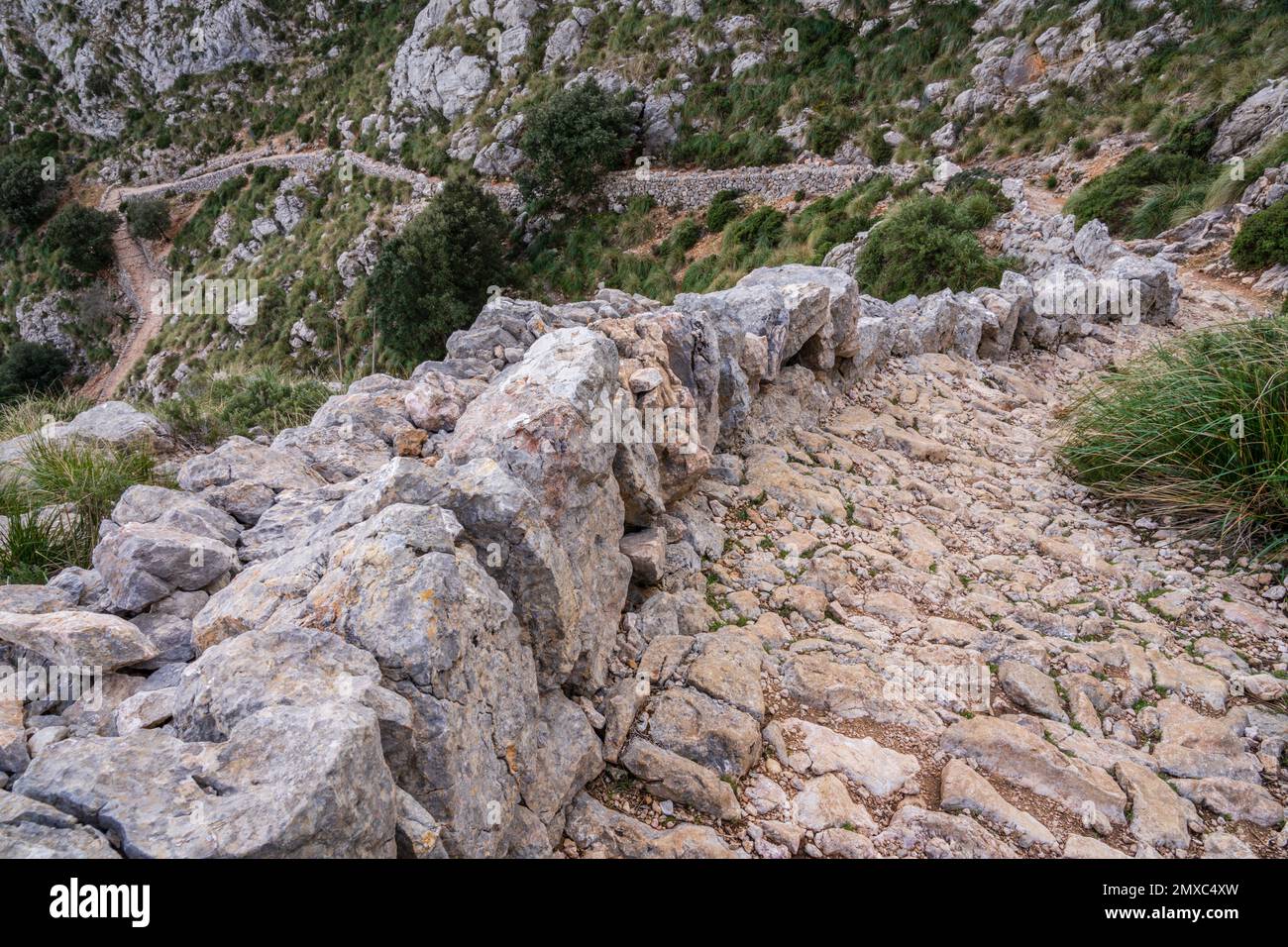 trekking route gr221, Ses Voltes path, tramuntana mountain range ...