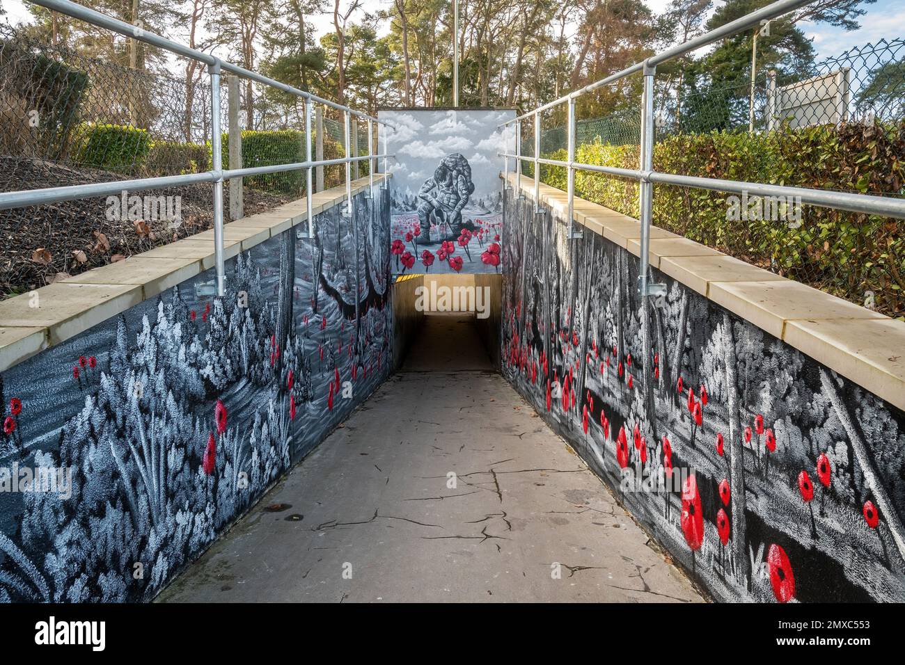 Mural by local artist Ryan Brudenell called Woody's Walk on a subway in ...