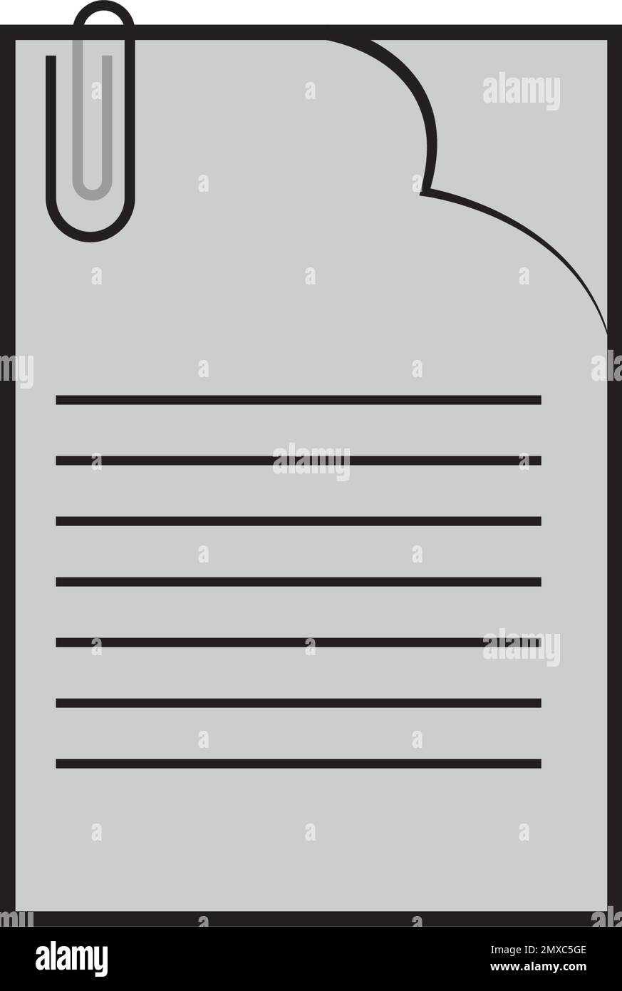 Paper clip icon vector illustration logo design Stock Vector Image ...