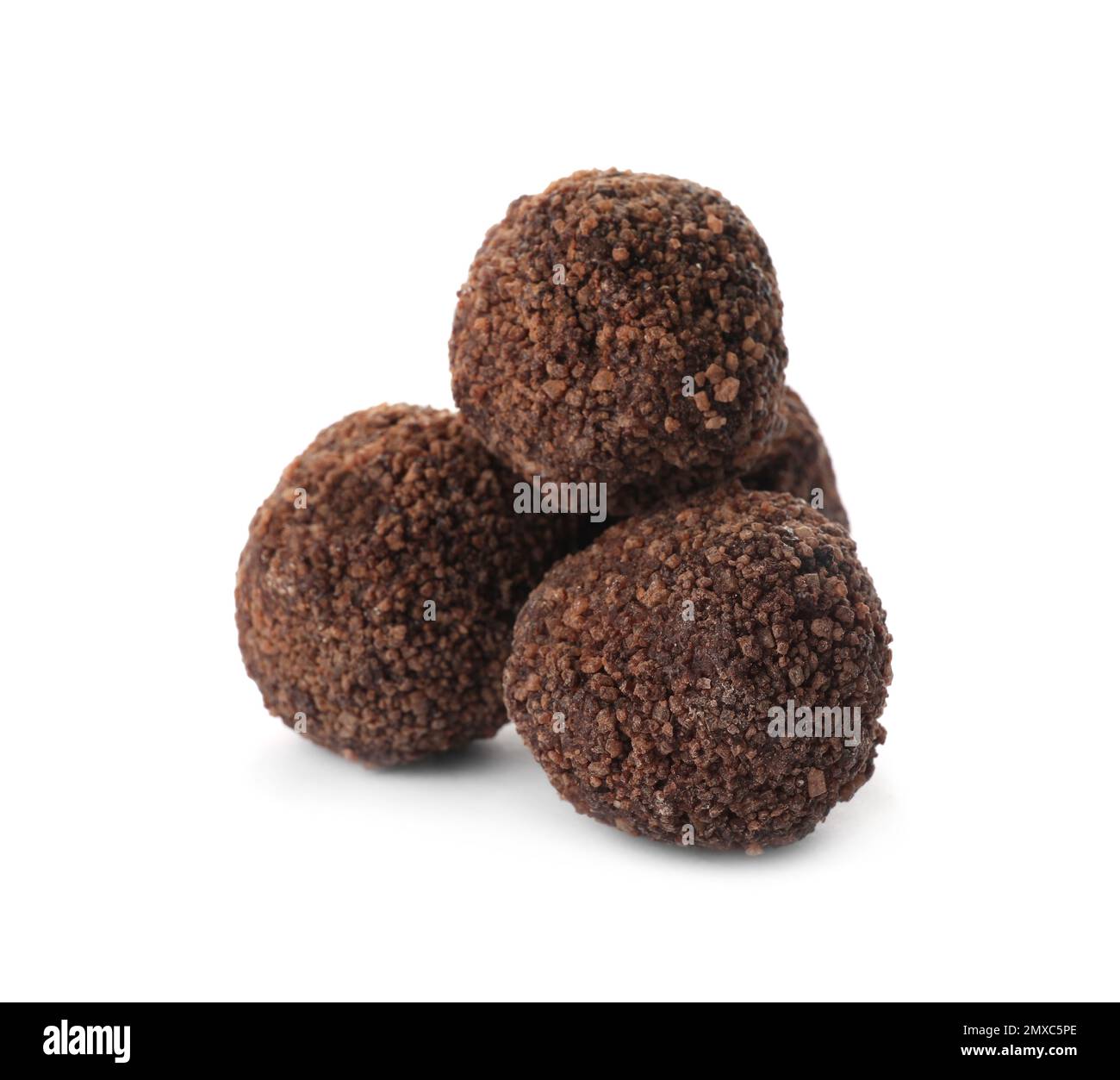 Delicious chocolate candies isolated on white. Fancy confectionery ...