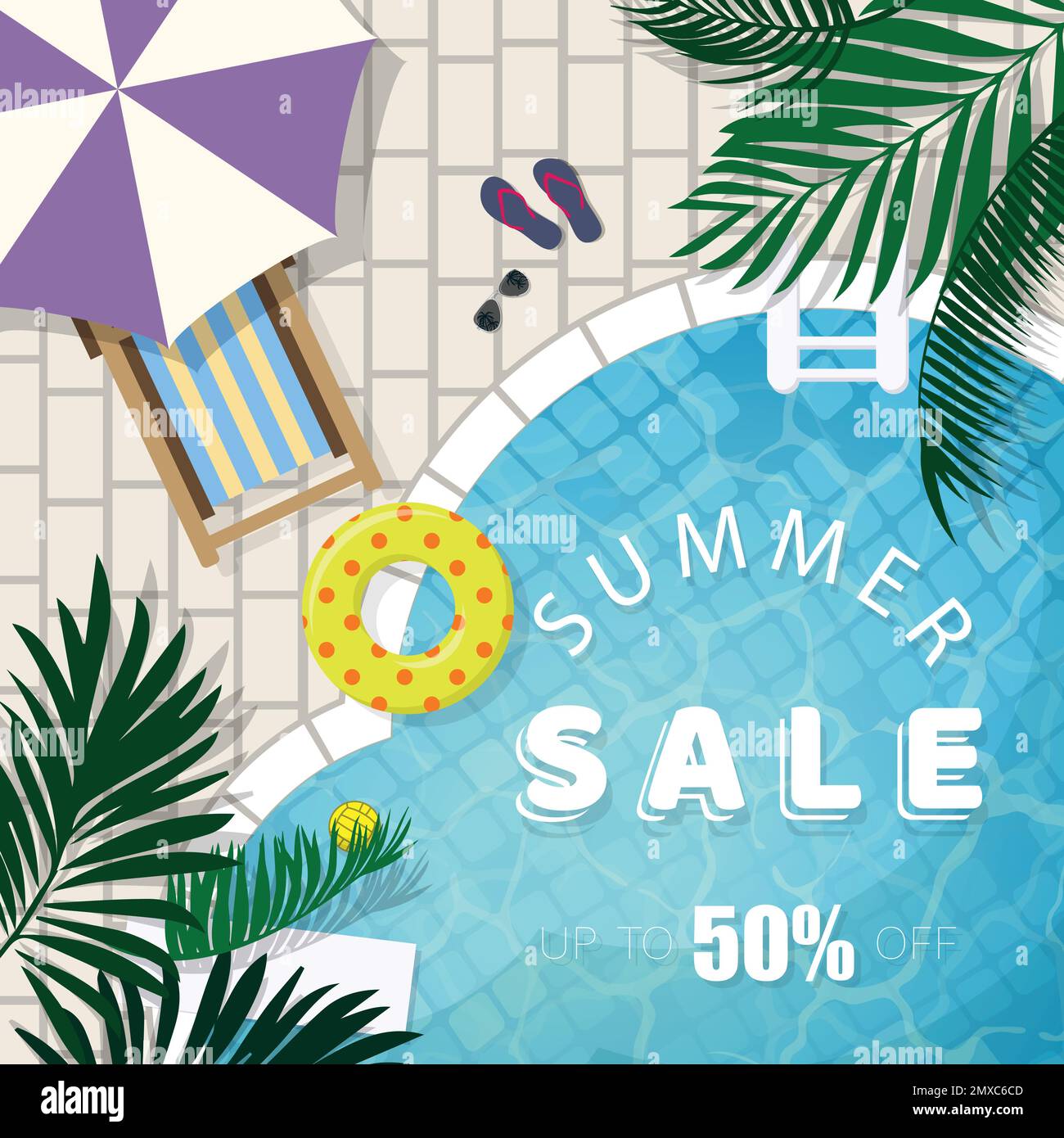 Blue water shape swimming pool sale Stock Vector Image & Art - Alamy