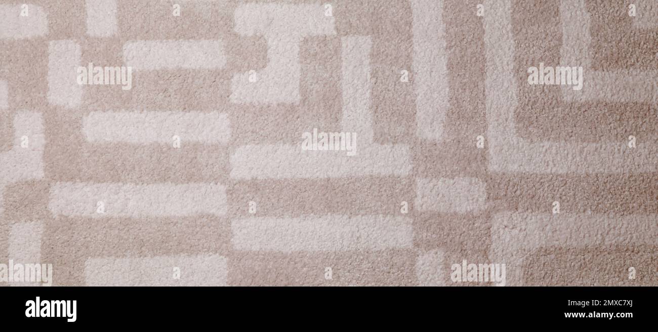 Soft beige carpet texture as background, top view. Banner design Stock ...