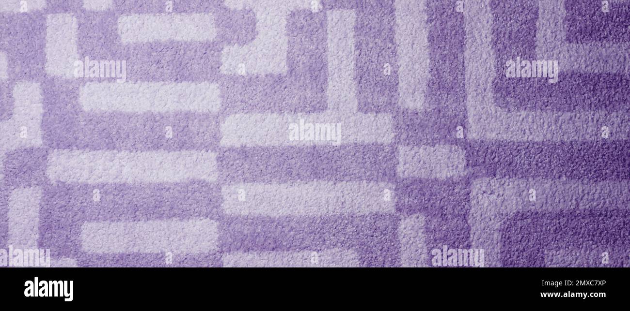 Soft purple carpet texture as background, top view. Banner design Stock ...