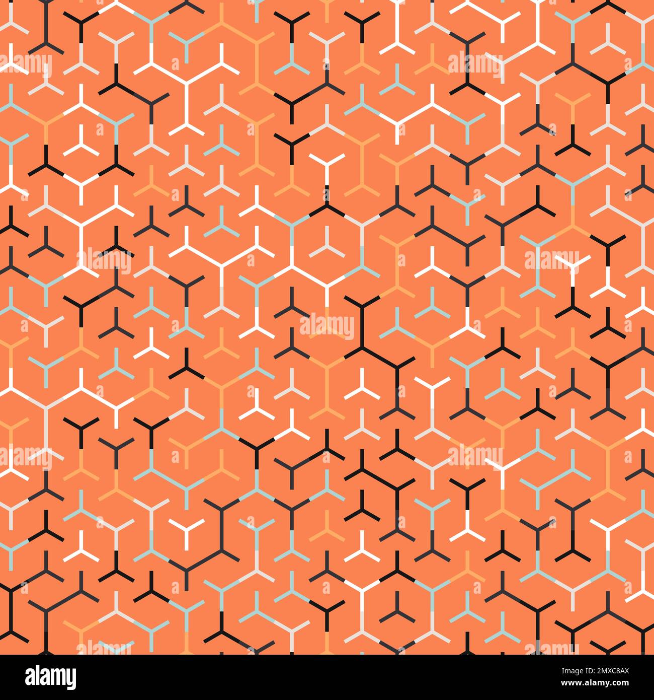 Hexagonal Maze generative pattern illustration Stock Vector Image & Art ...