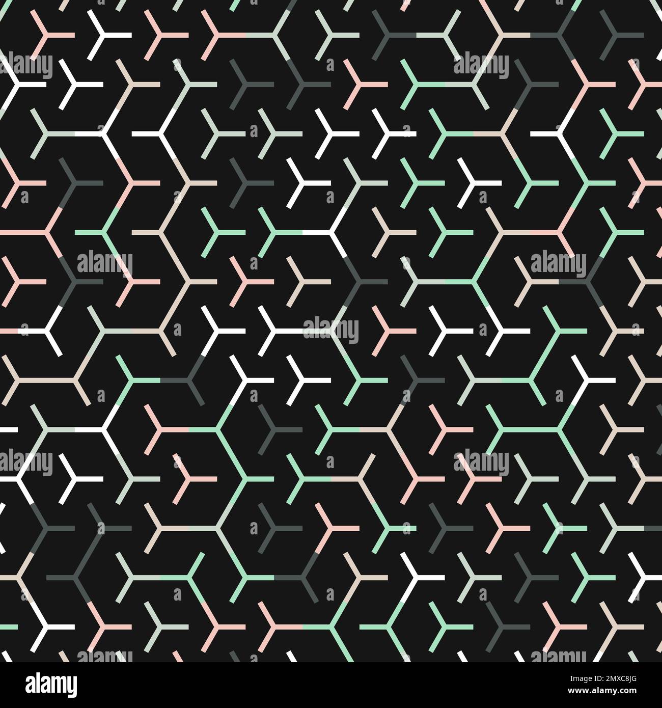 Hexagonal Maze generative pattern illustration Stock Vector Image & Art ...