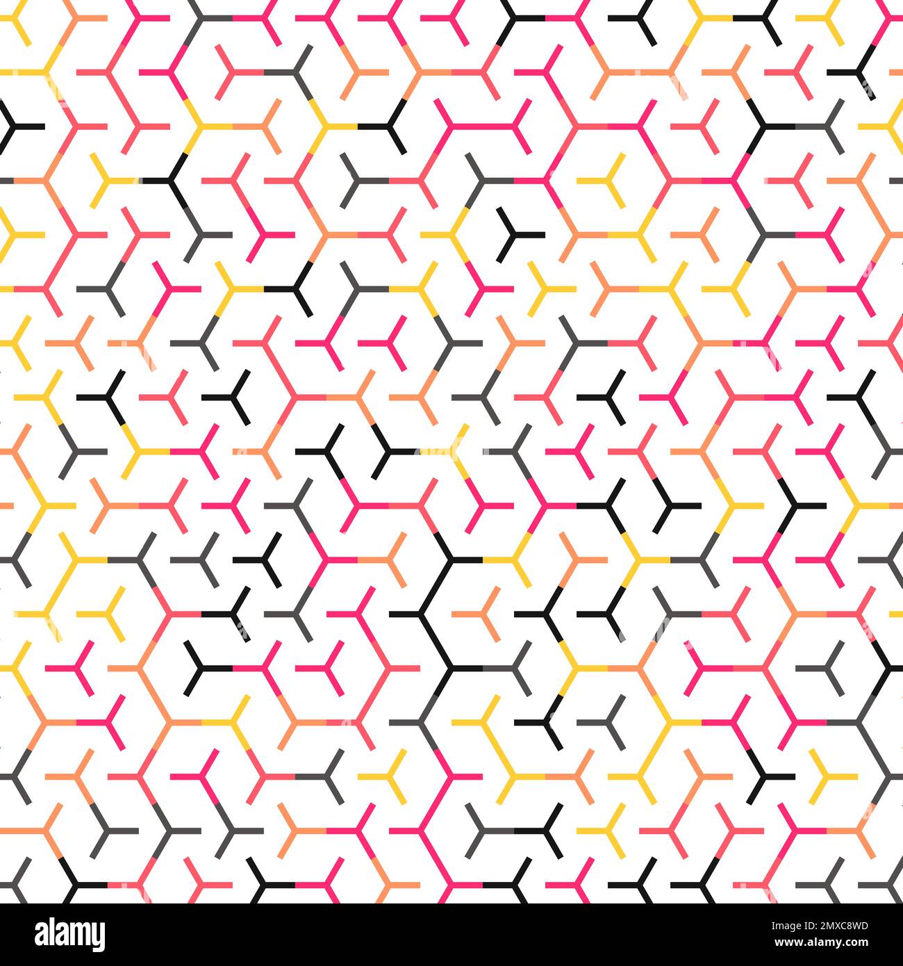 Hexagonal Maze generative pattern illustration Stock Vector Image & Art ...