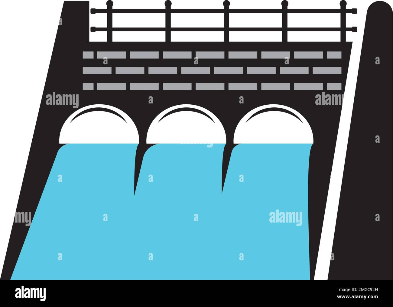 Dam, water, hydro electric icon vector image. Can also be used for ...