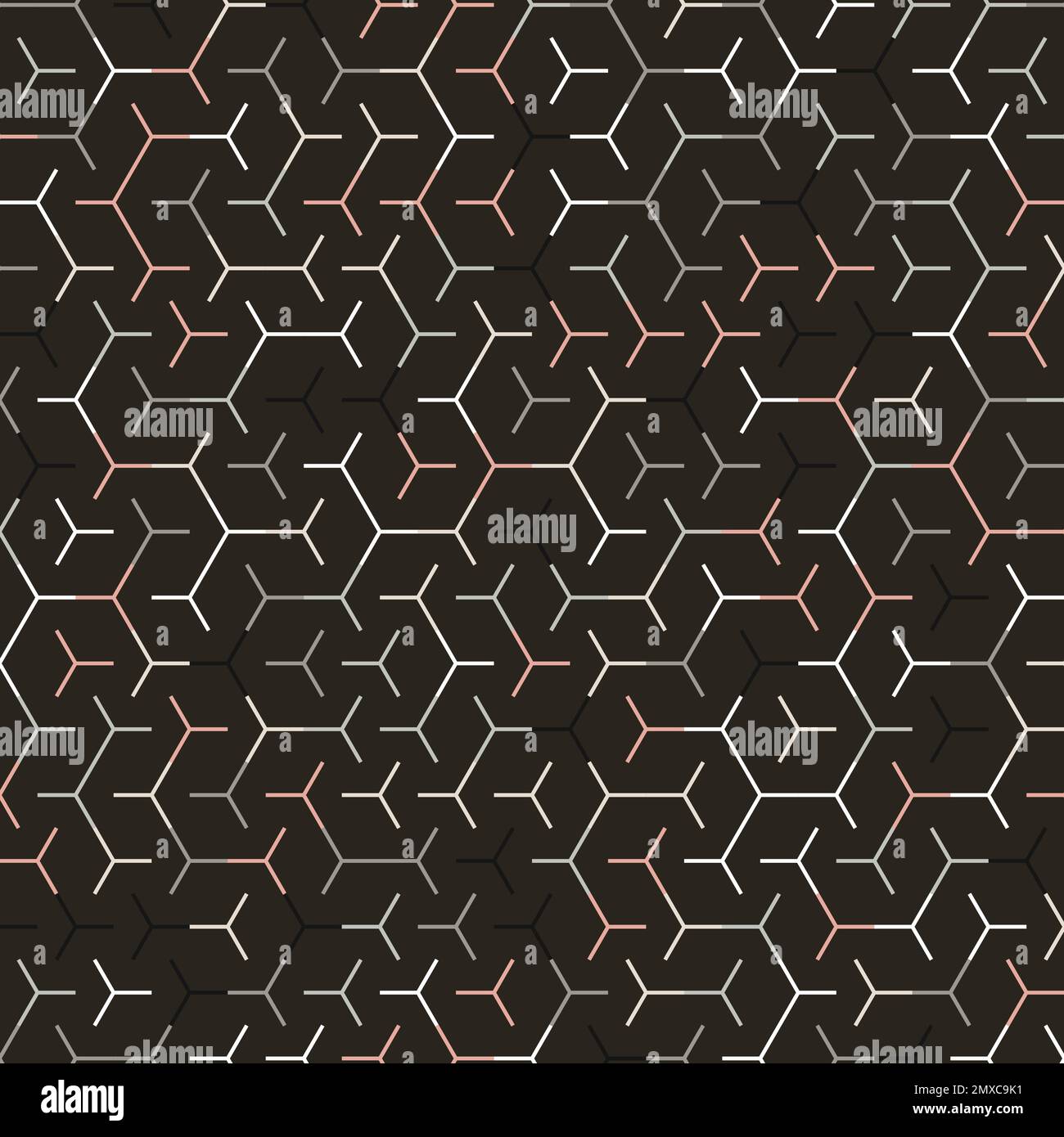 Hexagonal Maze generative pattern illustration Stock Vector Image & Art ...