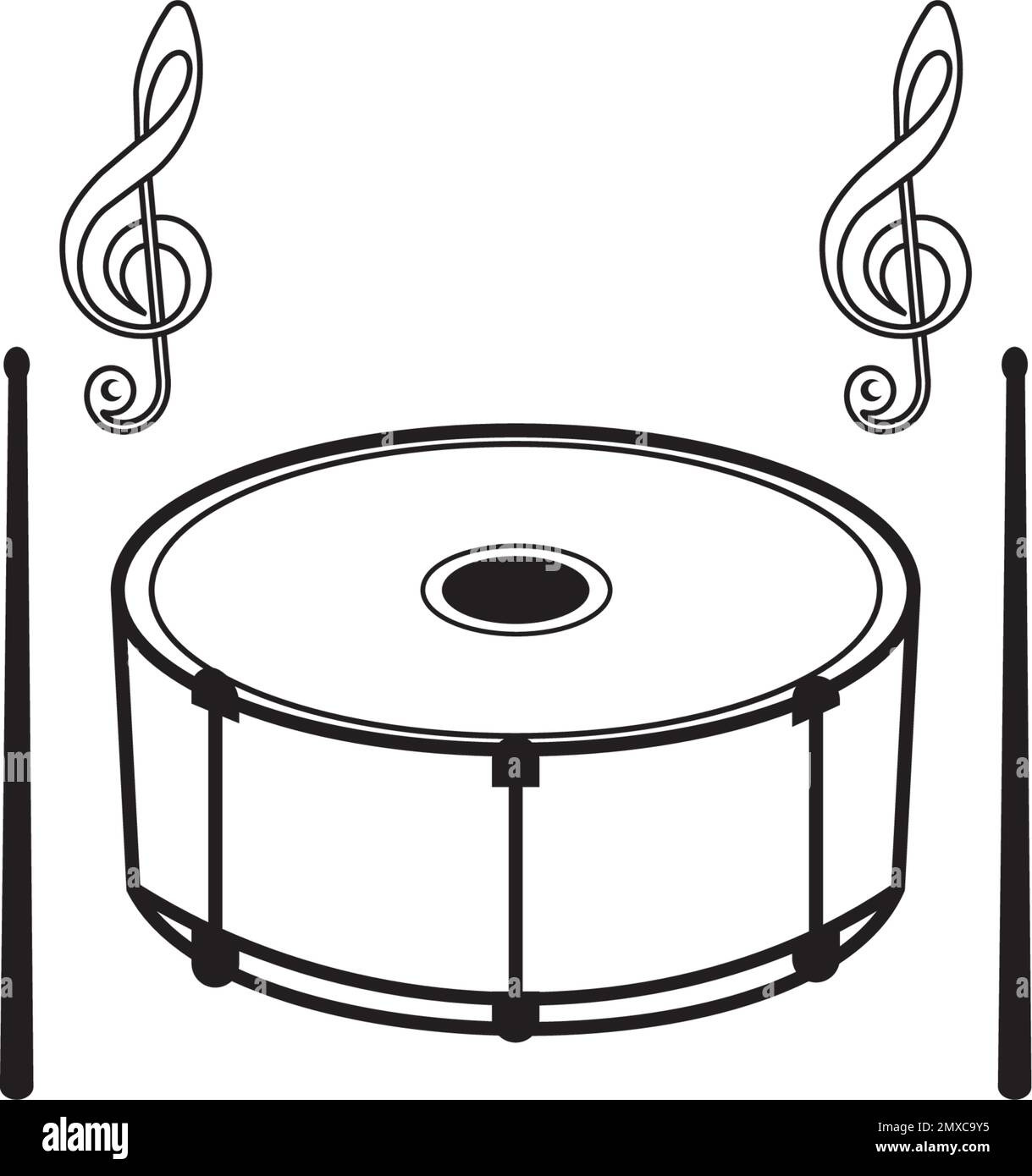 Drum icon vector illustration logo design template and background Stock ...