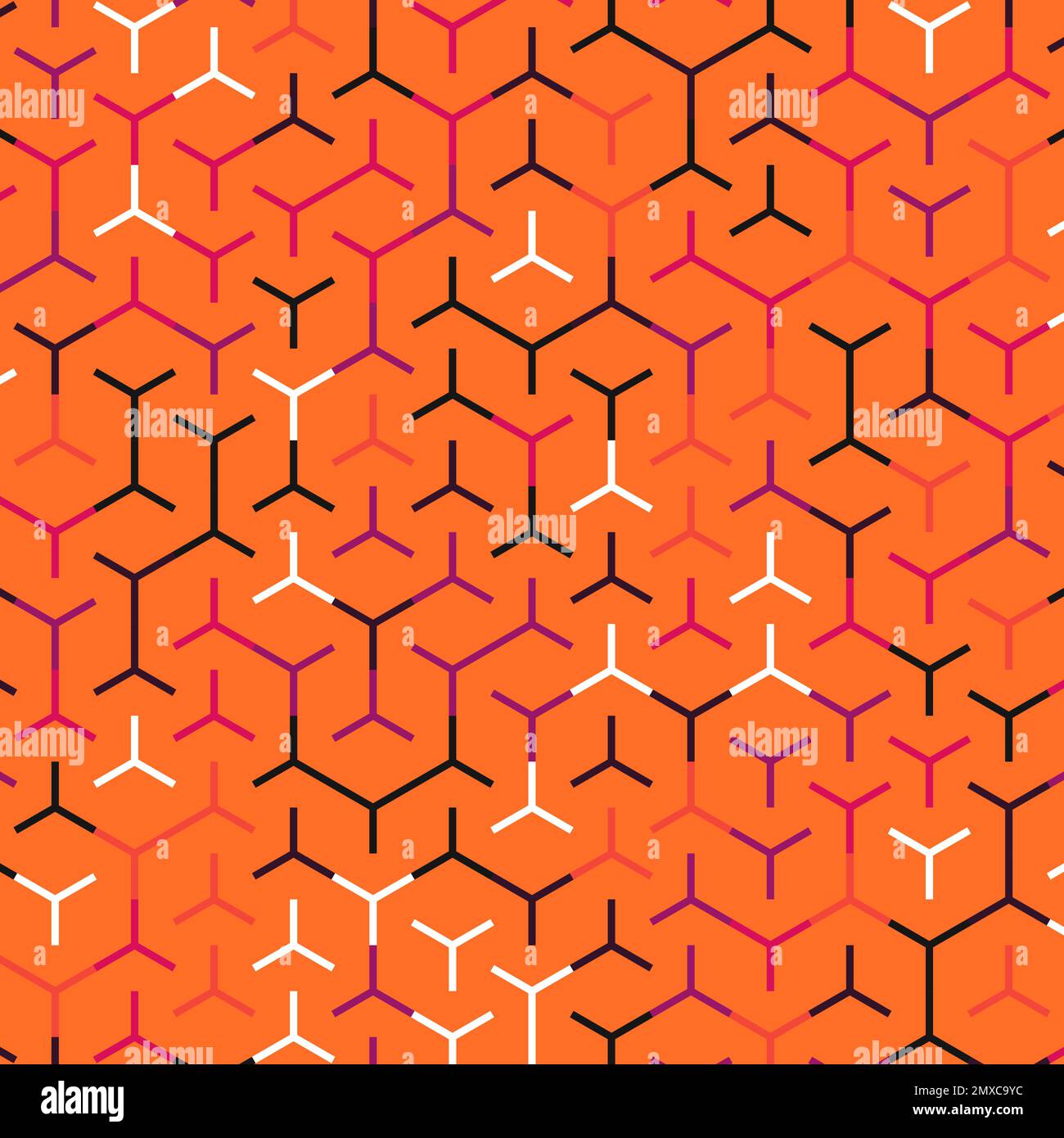 Hexagonal Maze generative pattern illustration Stock Vector Image & Art ...