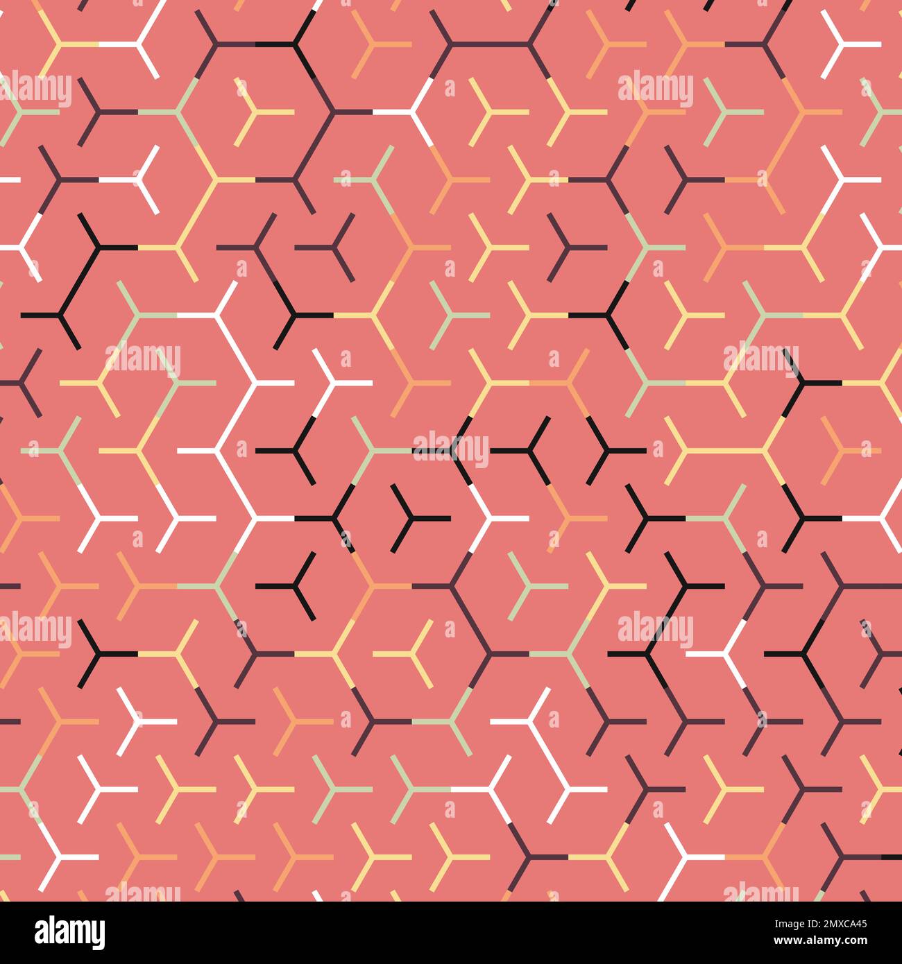 Hexagonal Maze generative pattern illustration Stock Vector Image & Art ...